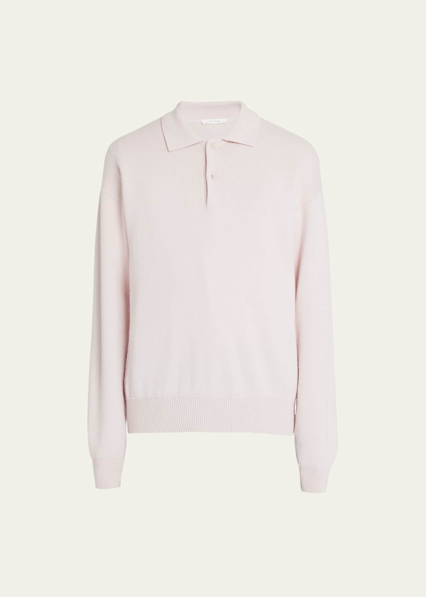 THE ROW Men's Joyce Cotton Cashmere Polo Sweater - Bergdorf Goodman