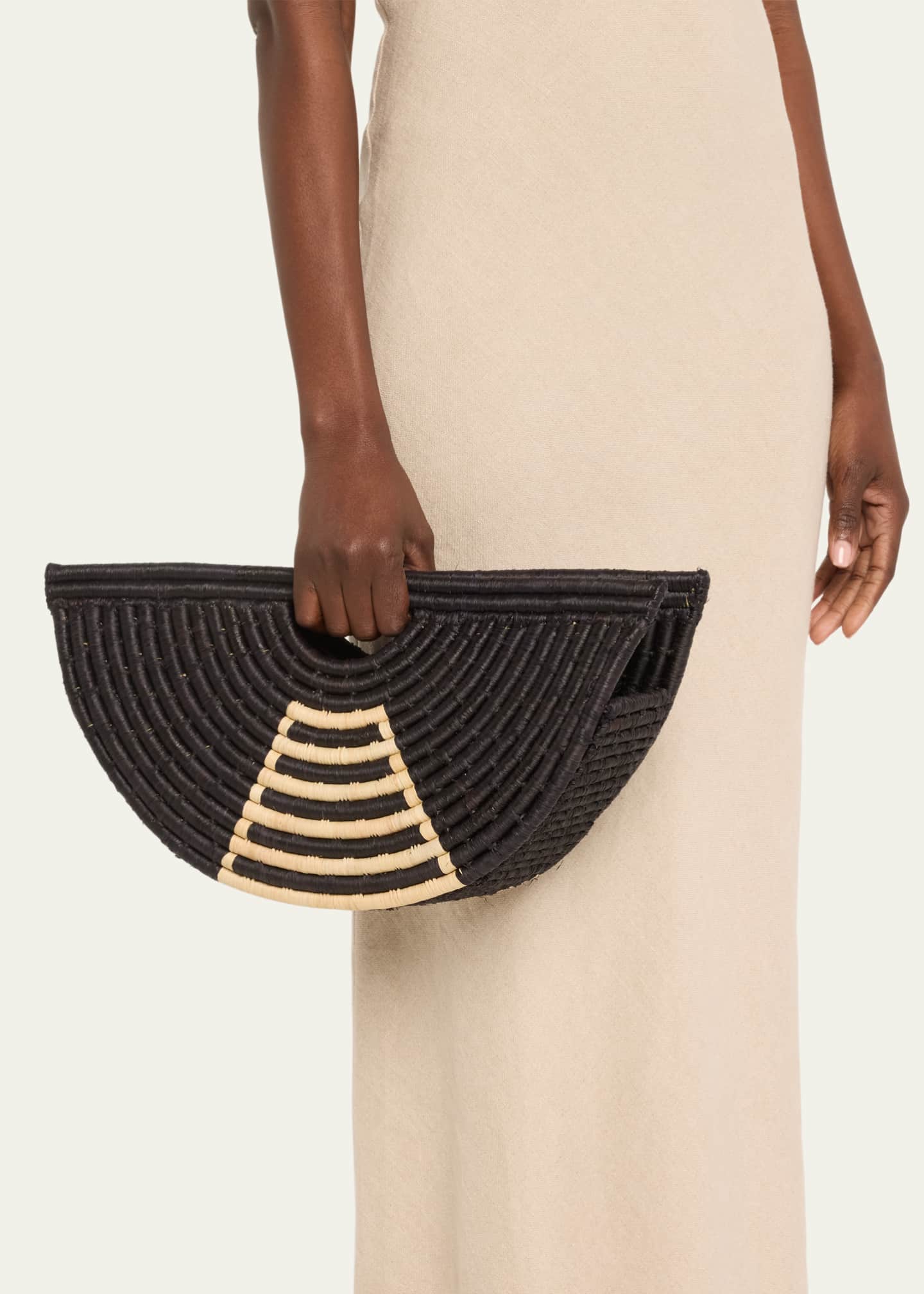 EILAF Large Half Moon Raffia Top-Handle Bag - Bergdorf Goodman