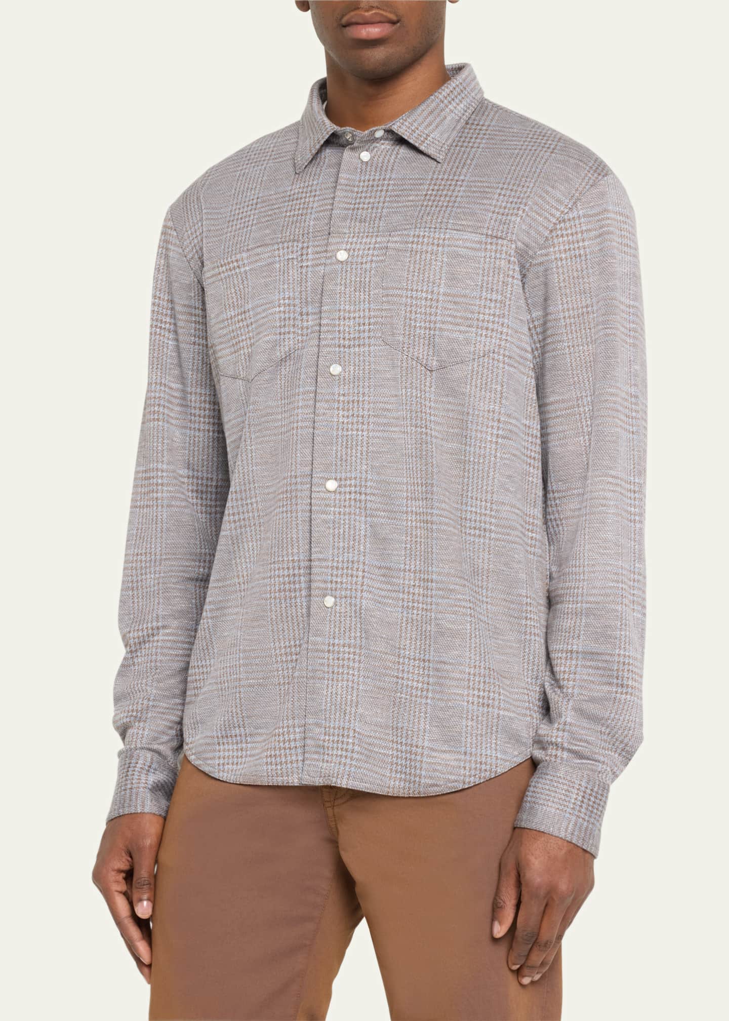 Marco Pescarolo Men's Plaid Flannel Overshirt - Bergdorf Goodman