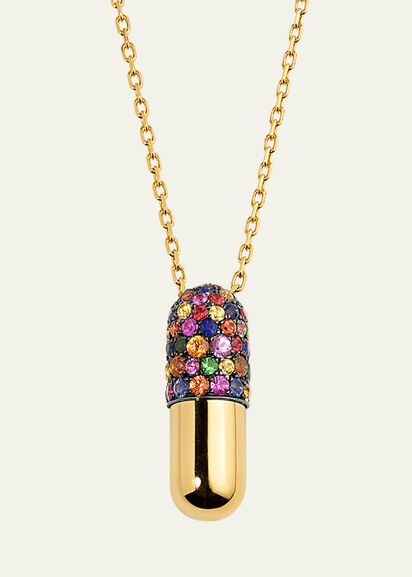 Elior 18k Gold Grand Modele Sapphire Pill Pendant Necklace - Bergdorf ...