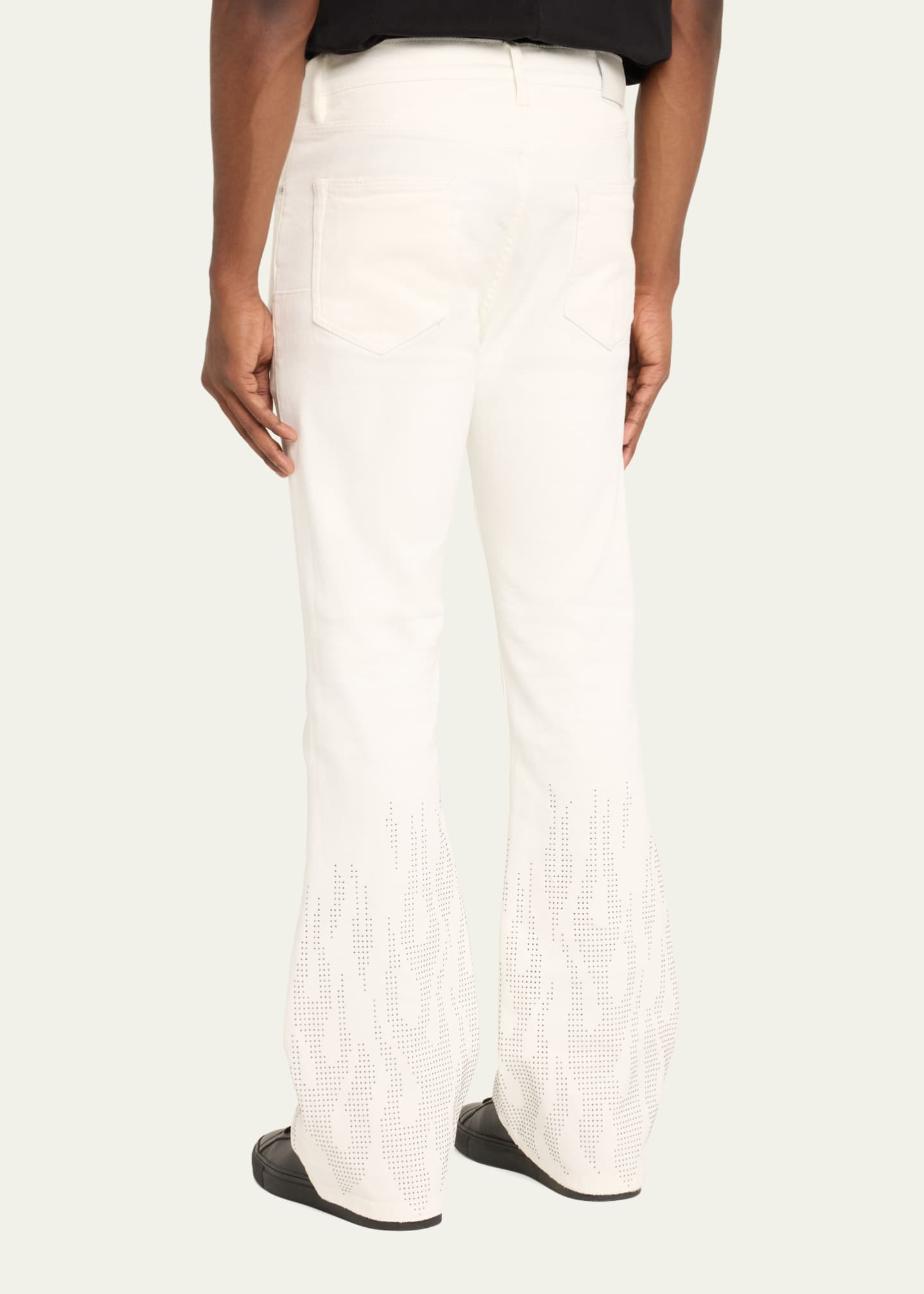 PURPLE Men's Crystal Flame Flare Denim Jeans - Bergdorf Goodman