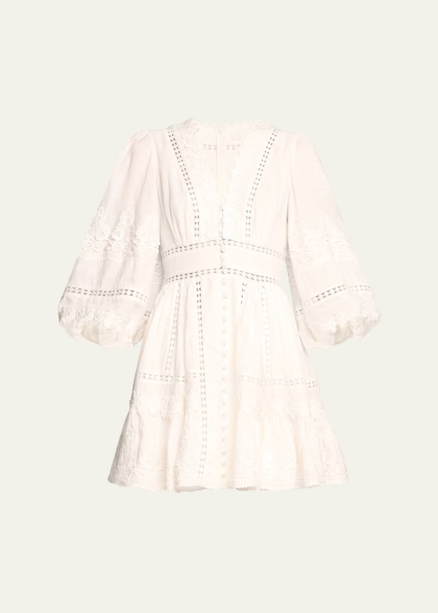 Zimmermann Pop Trimmed Mini Dress - Bergdorf Goodman