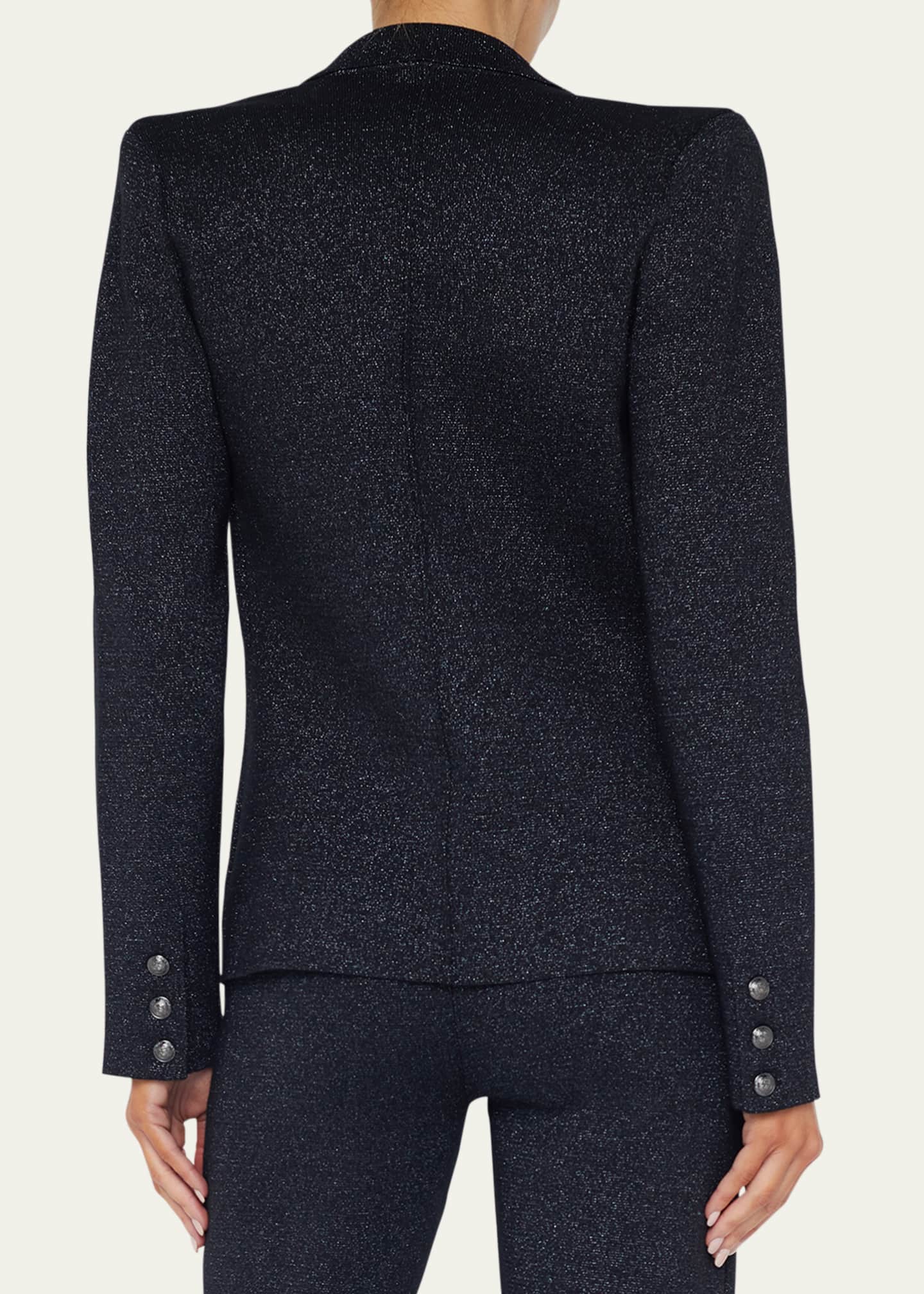 L'Agence Kenzie Metallic Knit Blazer - Bergdorf Goodman