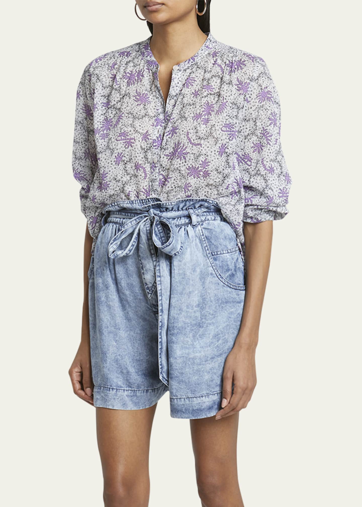 Etoile Isabel Marant Maria Floral Cotton Blouse - Bergdorf Goodman