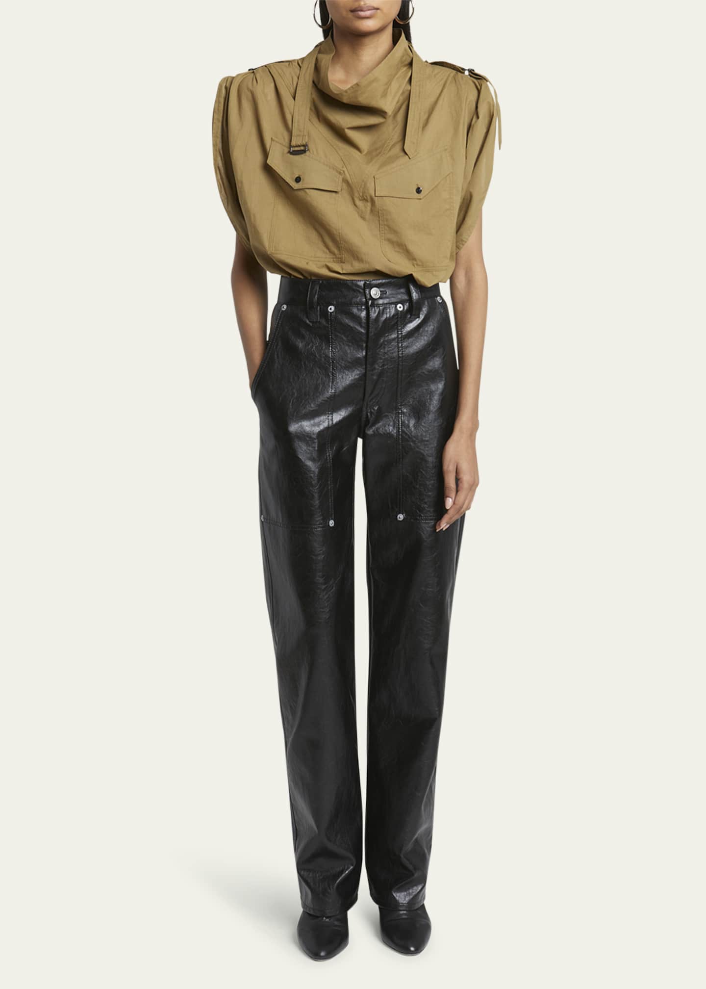Etoile Isabel Marant Remea Utility Blouse - Bergdorf Goodman