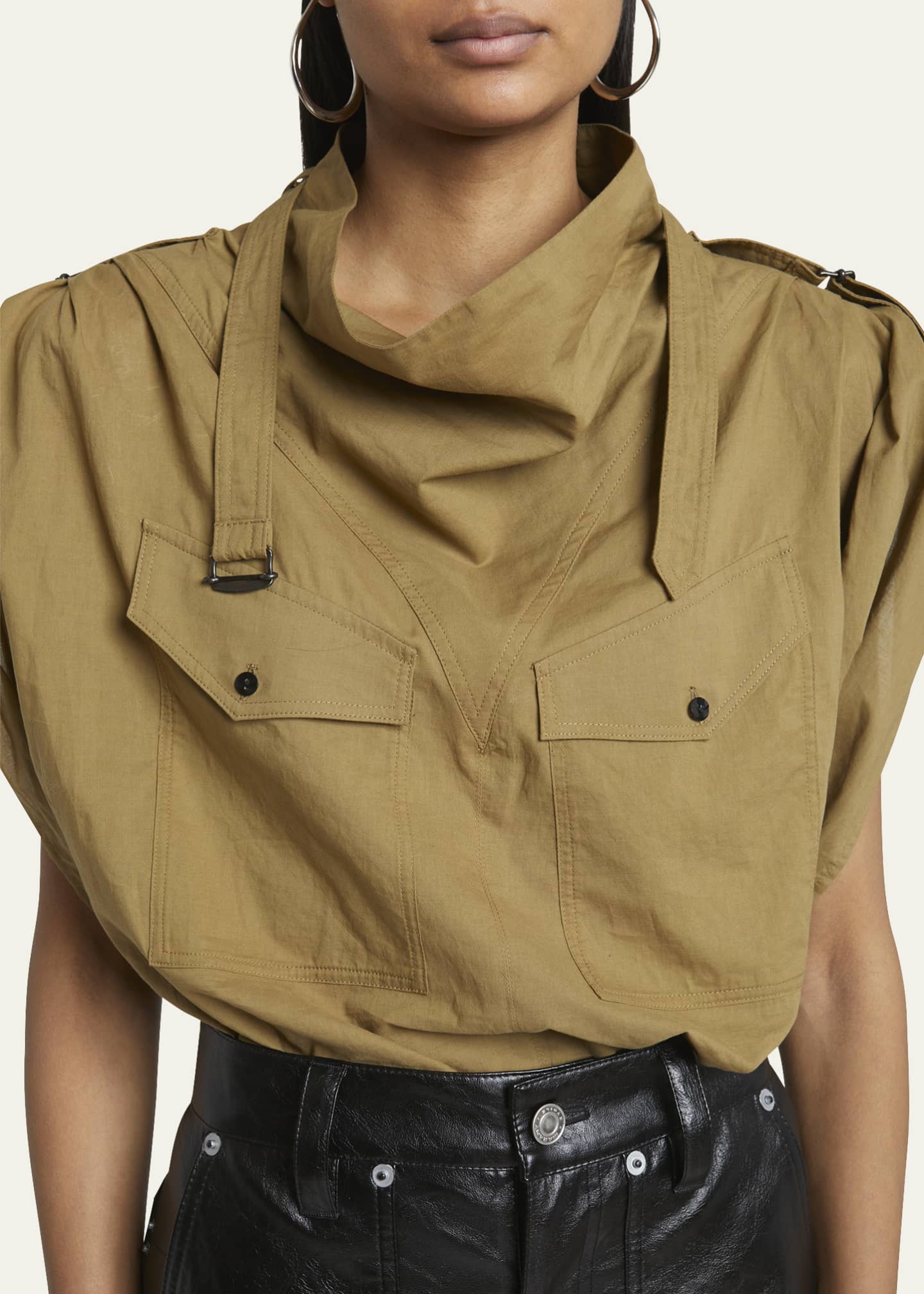 Etoile Isabel Marant Remea Utility Blouse - Bergdorf Goodman