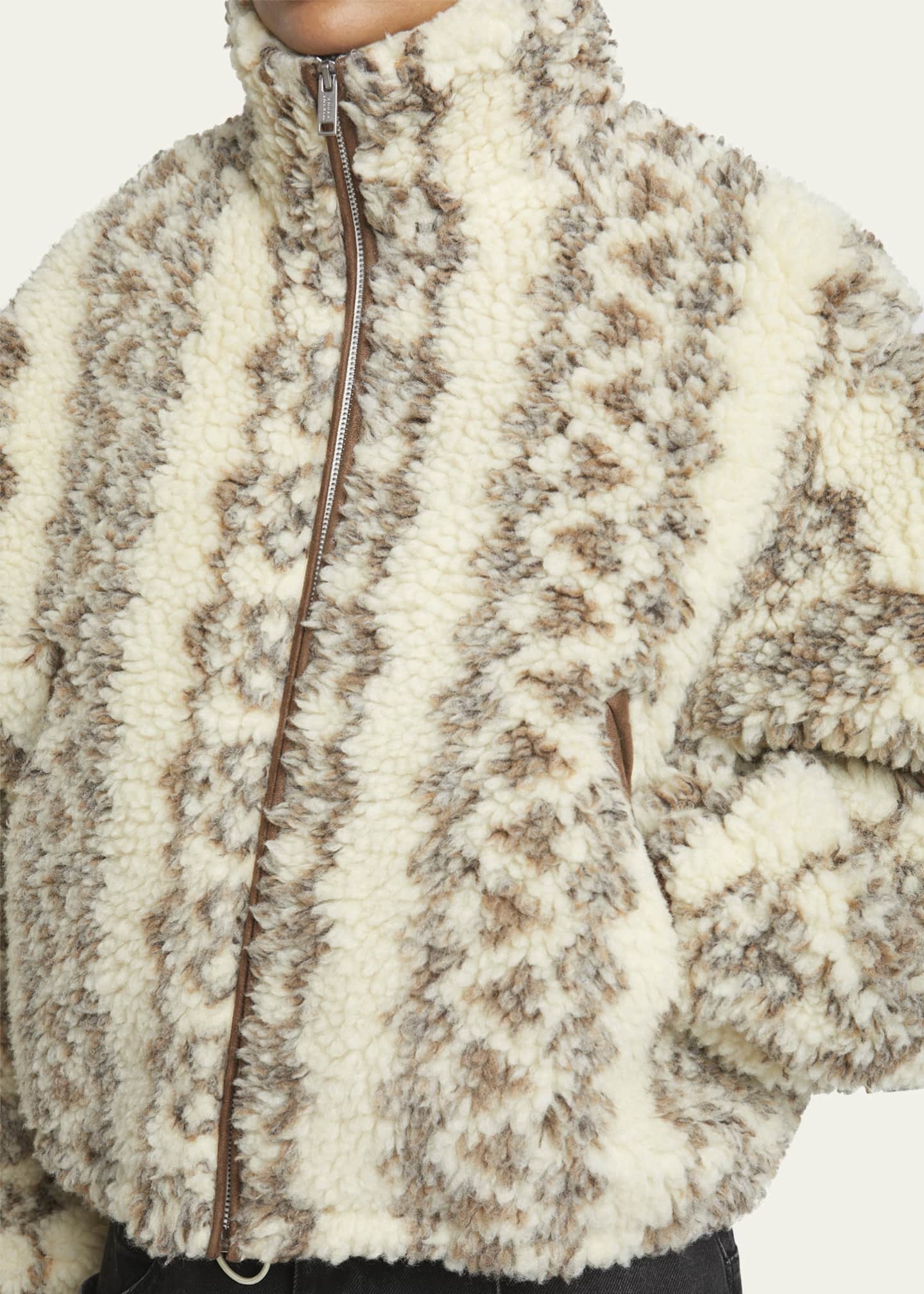 Etoile Isabel Marant Mackensy Fuzzy Zip-Front Jacket - Bergdorf Goodman