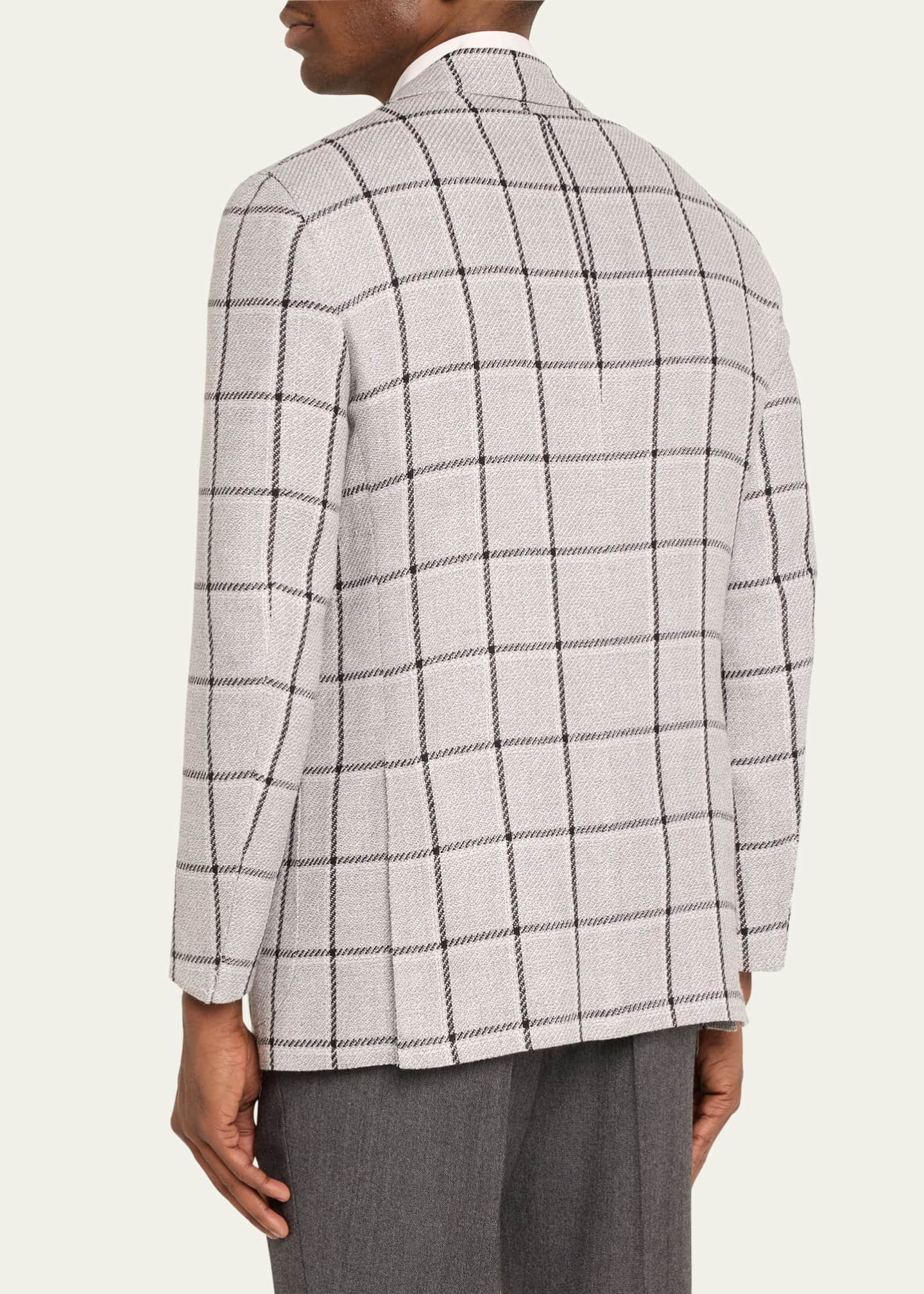 Kiton Men's Windowpane Sport Coat - Bergdorf Goodman