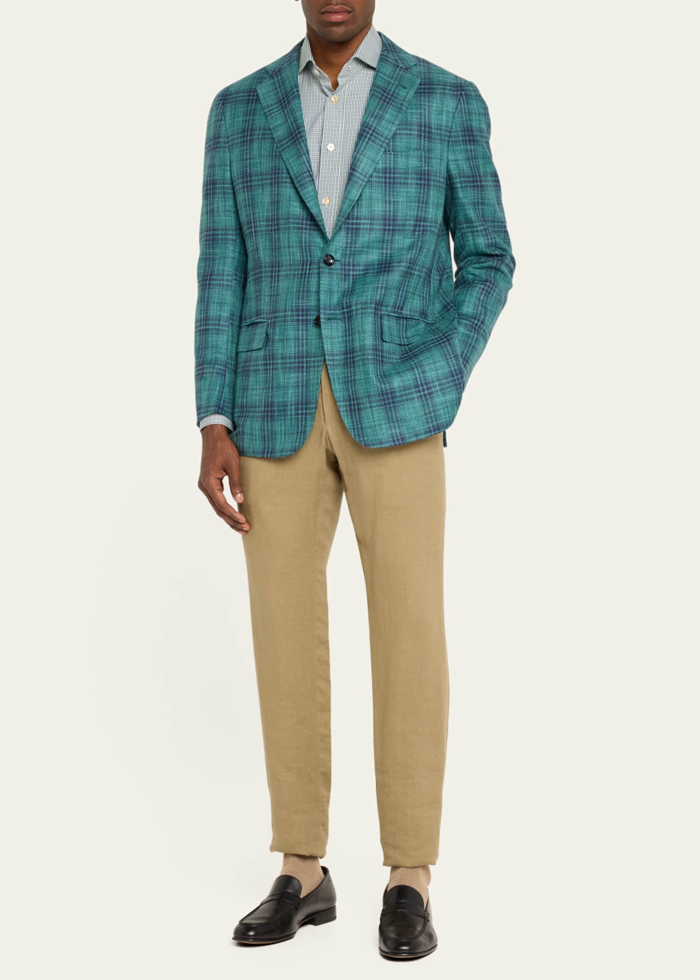Kiton Men's Two-Tone Plaid Sport Coat - Bergdorf Goodman