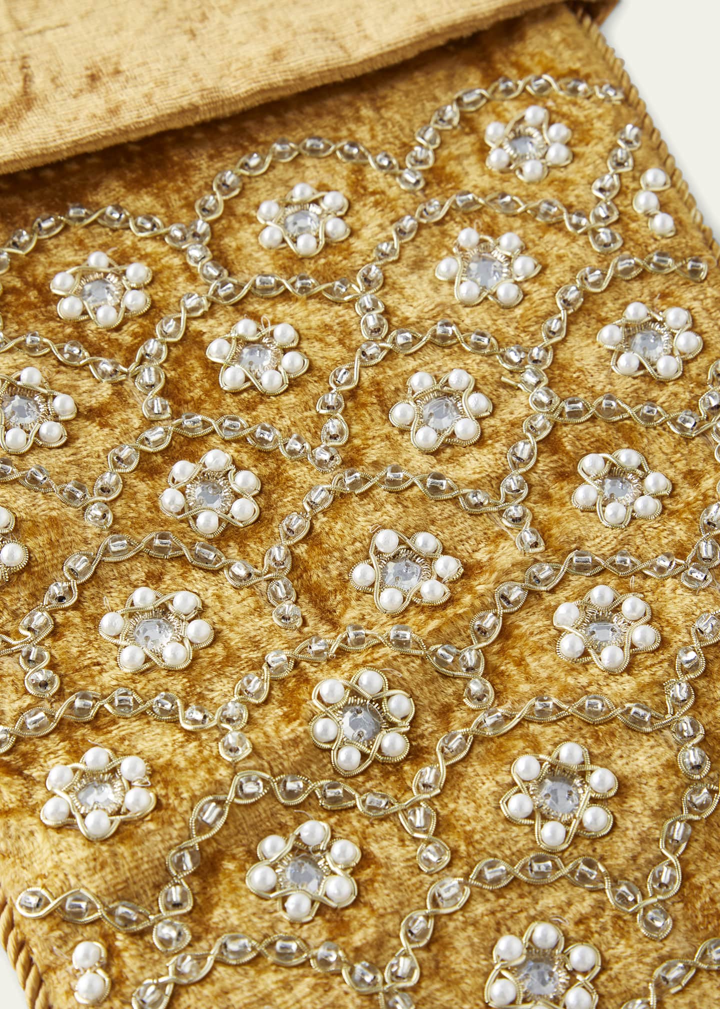 Sudha Pennathur Velvet Embellished Stocking - Bergdorf Goodman