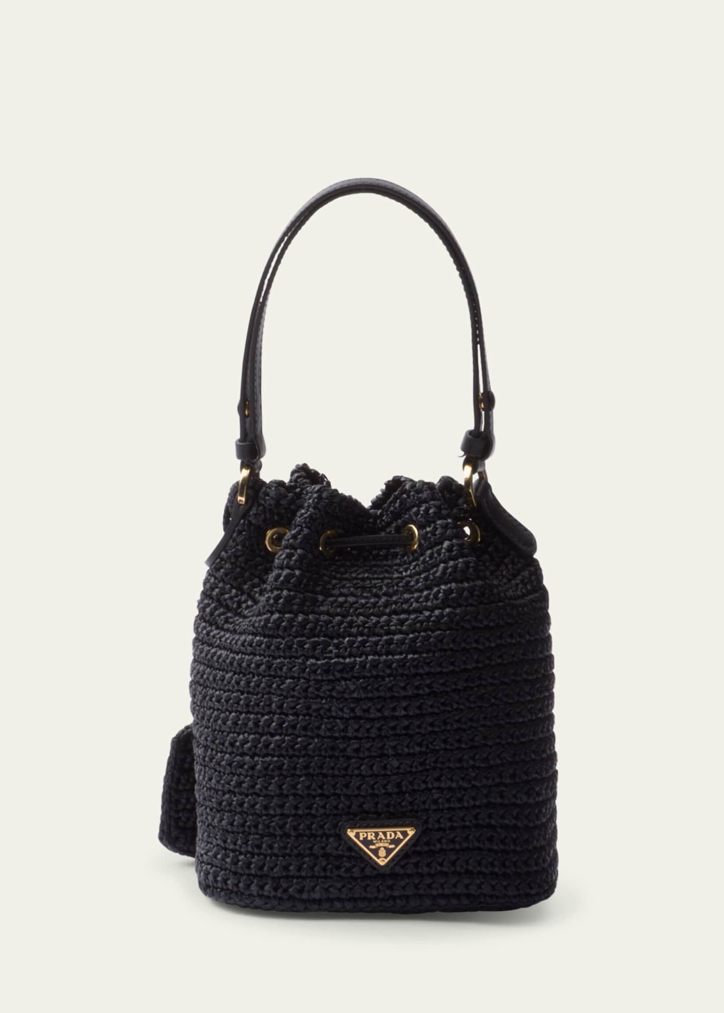 Prada Logo Crochet Bucket Bag - Bergdorf Goodman