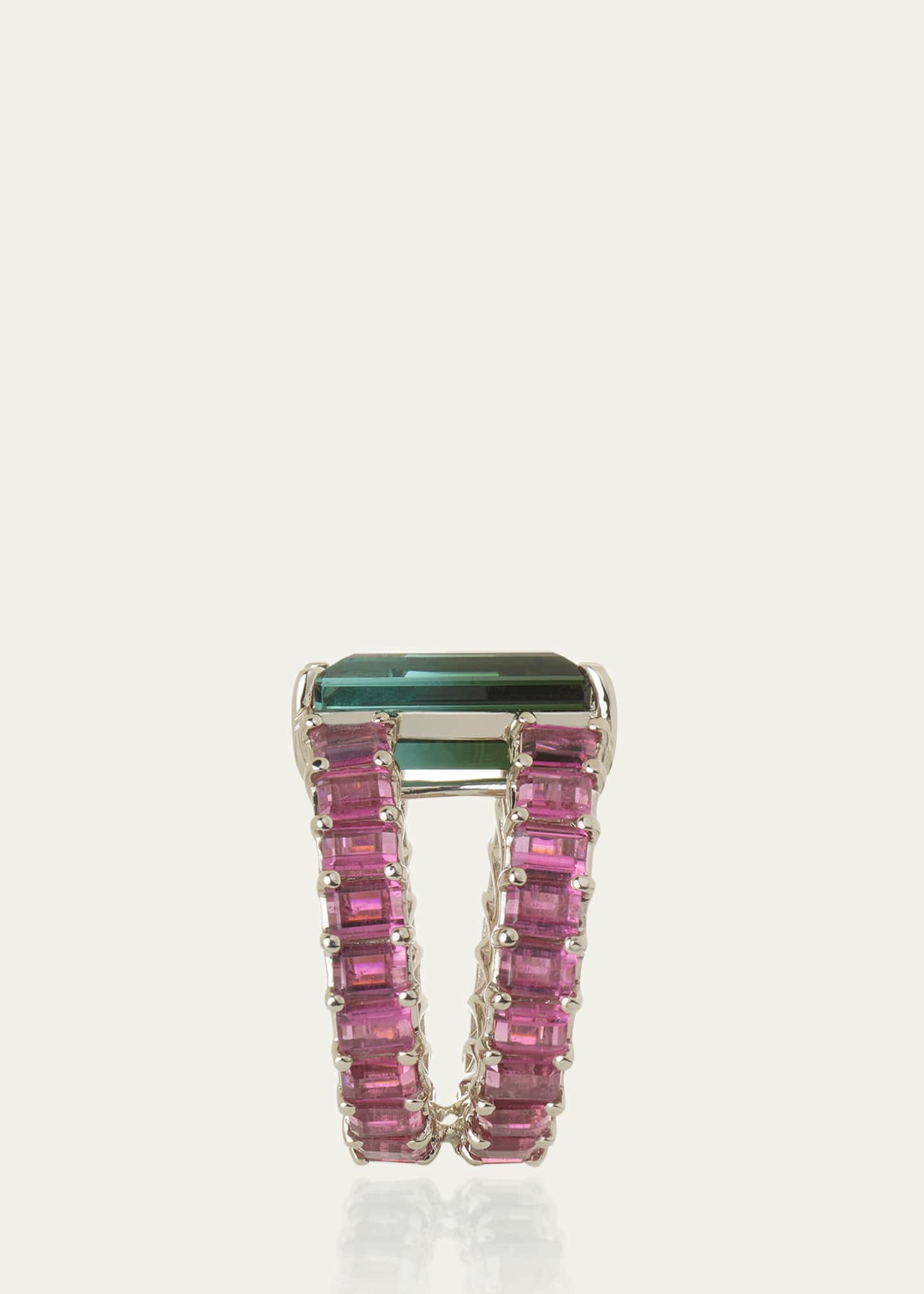 JULLS & CRUZEIRO MINE Fiszman Jewel 18K Gold Rubellite and Green ...