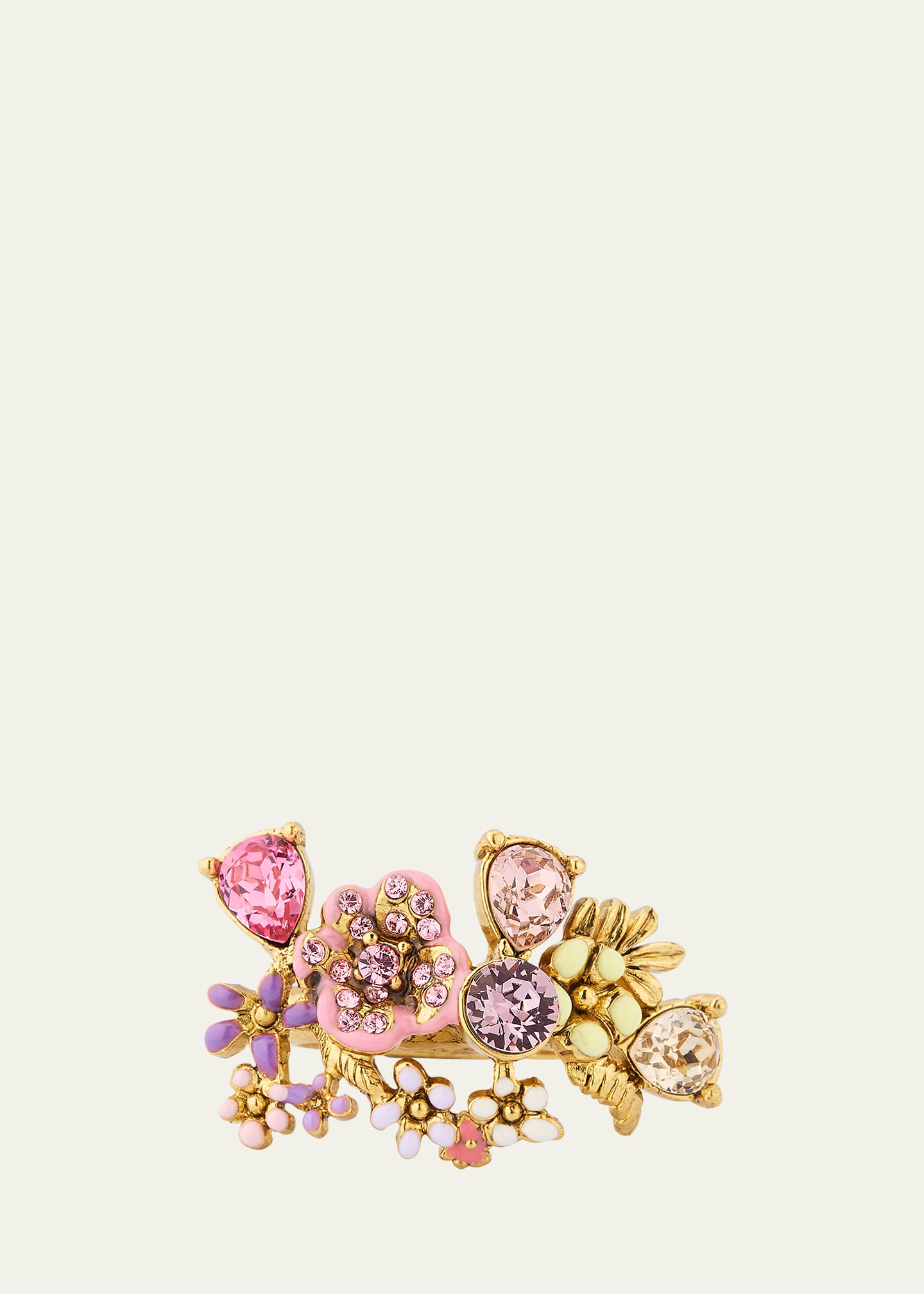 Oscar de la Renta Enamel Flower Garden Ring - Bergdorf Goodman