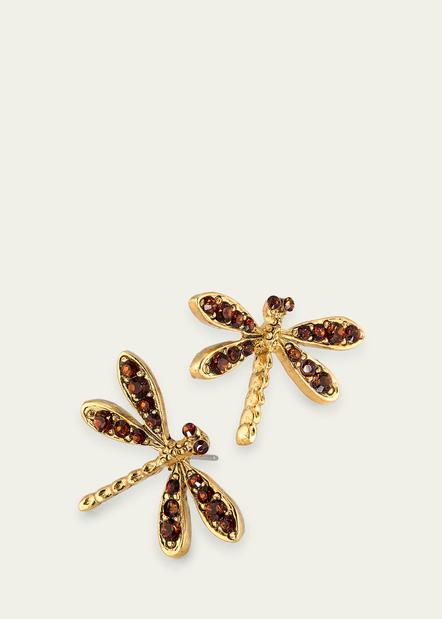 Oscar de la Renta Crystal Dragonfly Stud Earrings - Bergdorf Goodman