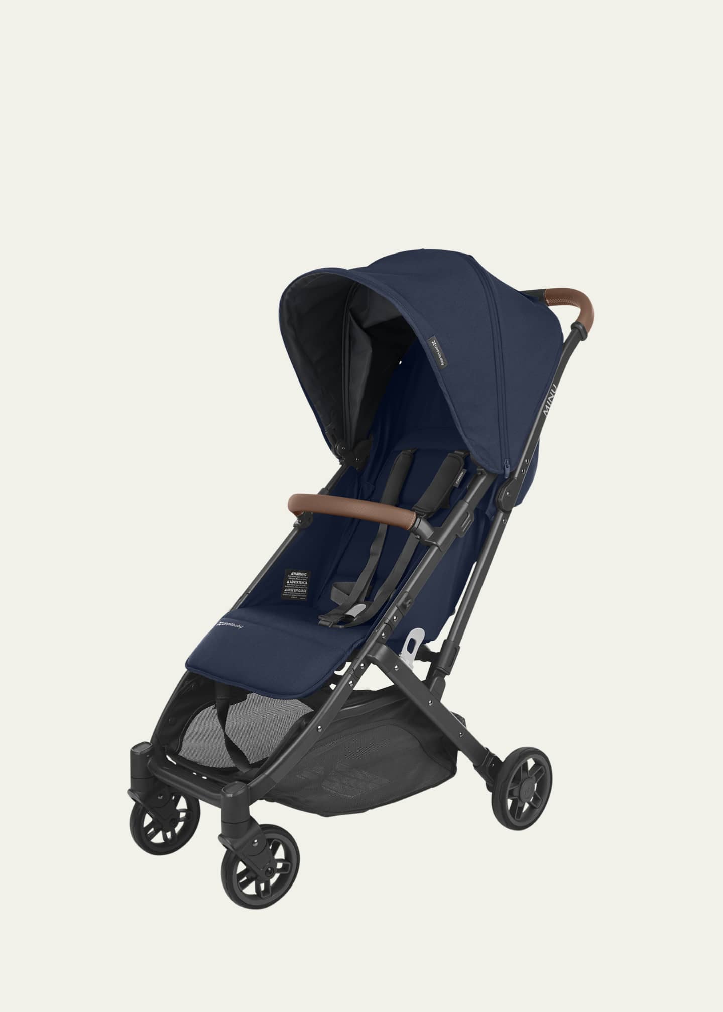 UPPAbaby Minu V2 Stroller - Noa - Navy Carbon Frame Saddle Leather ...