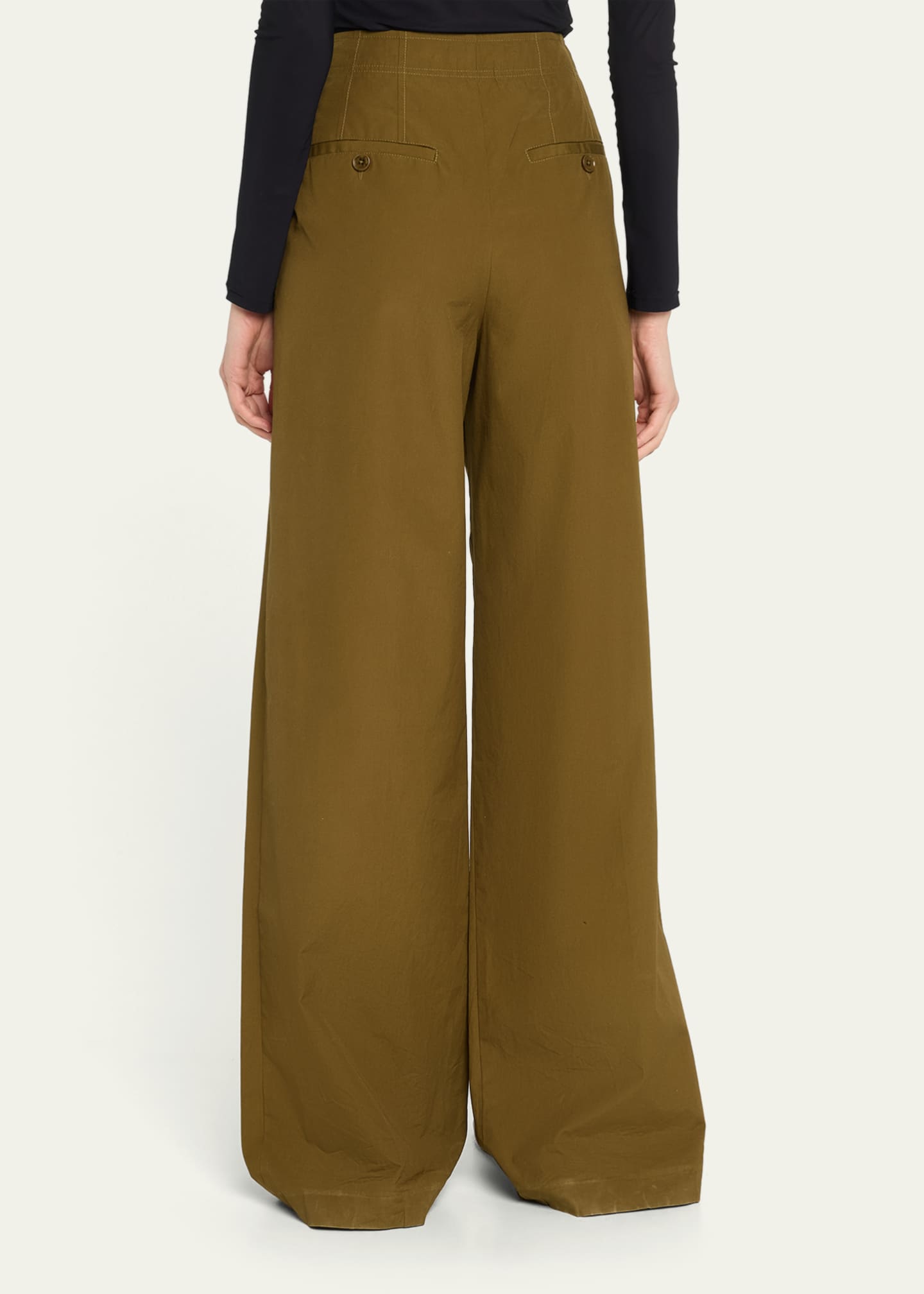 Ulla Johnson Lani Wide-Leg Cotton Twill Pants - Bergdorf Goodman