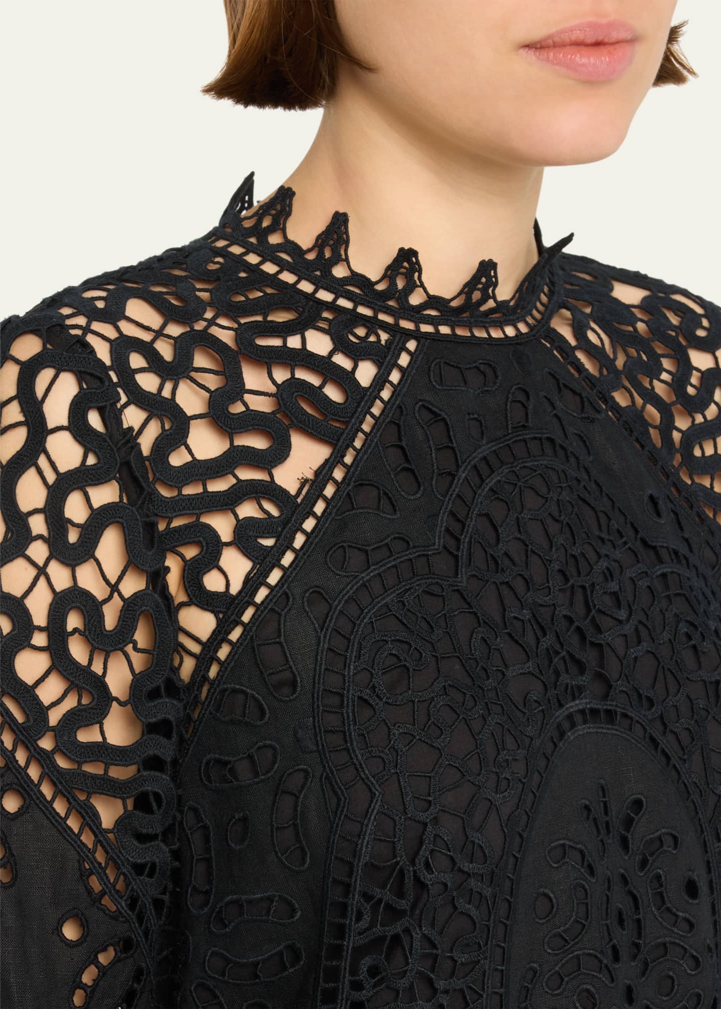 Ulla Johnson Eleni Long-Sleeve Lace Dress - Bergdorf Goodman