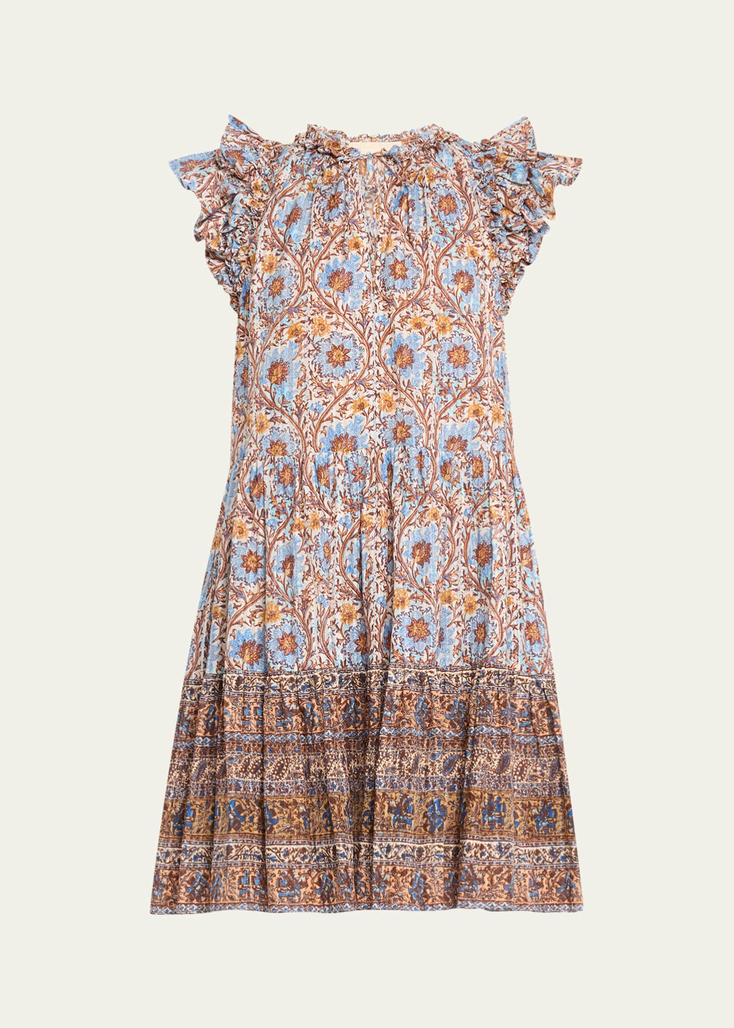 Ulla Johnson Coletta Flutter-Sleeve Mini Dress - Bergdorf Goodman