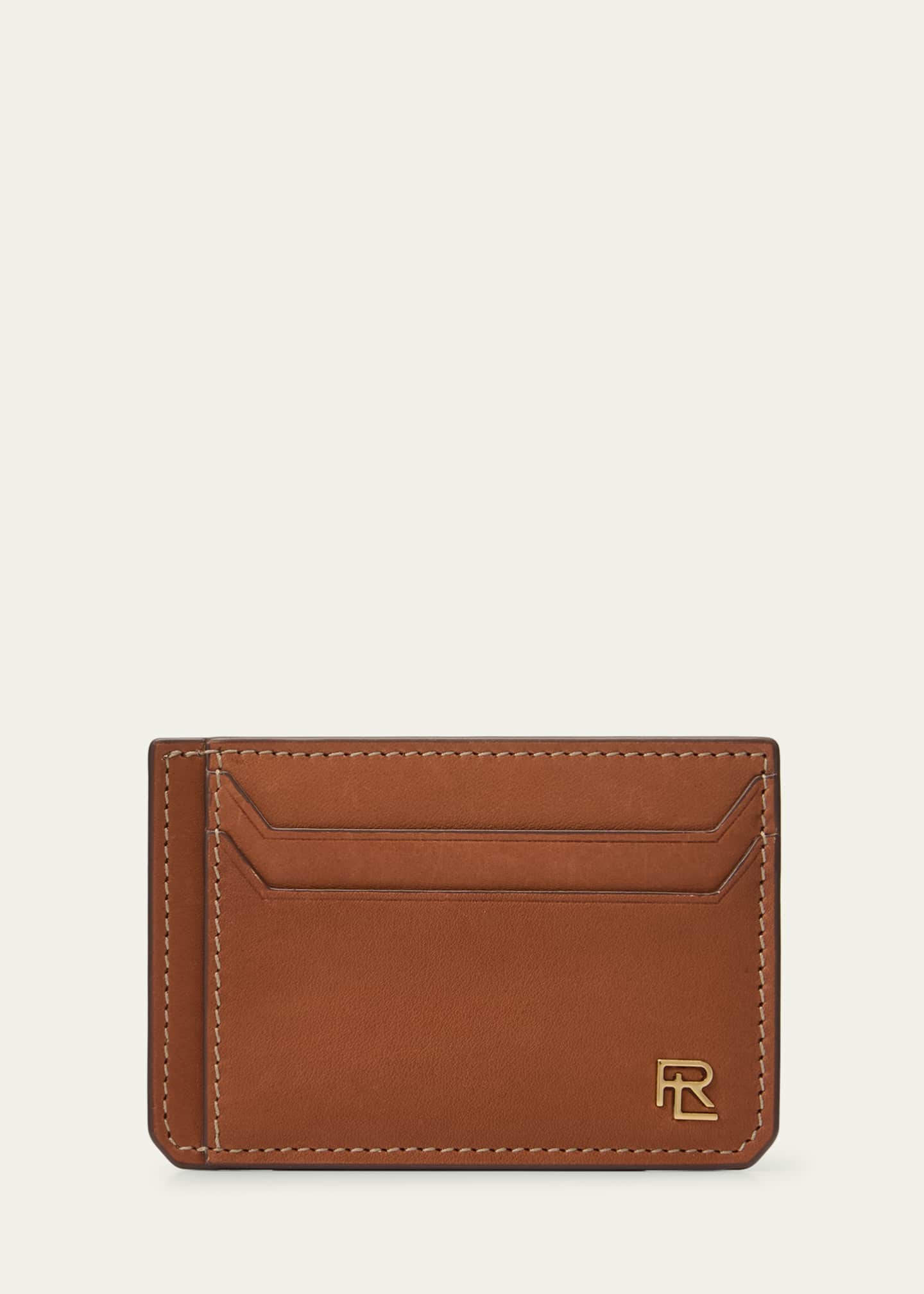 Ralph Lauren Purple Label Men's Stacked RL Leather Card Holder ...