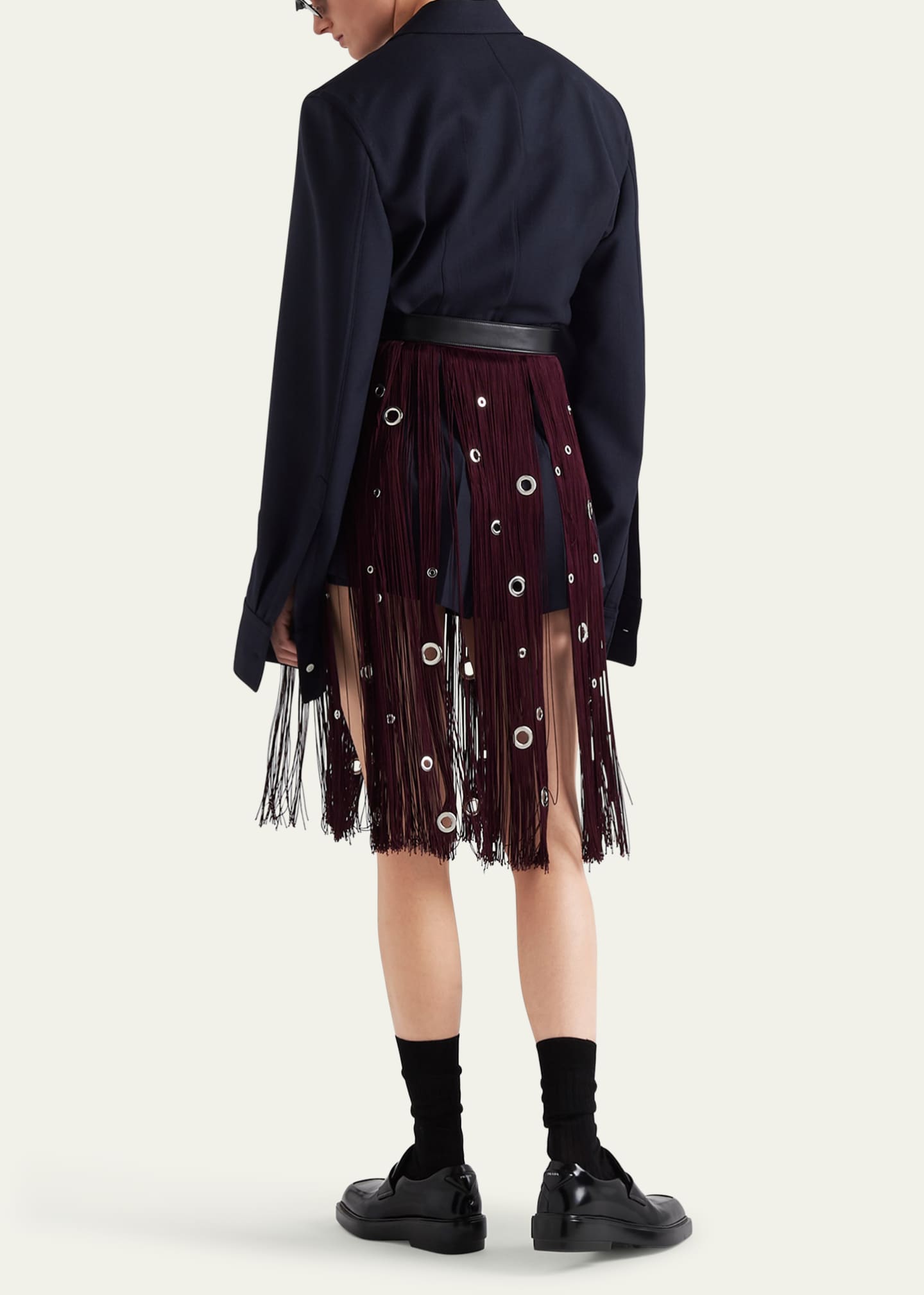 Prada Single-Breasted Pinstripe Wool Jacket - Bergdorf Goodman