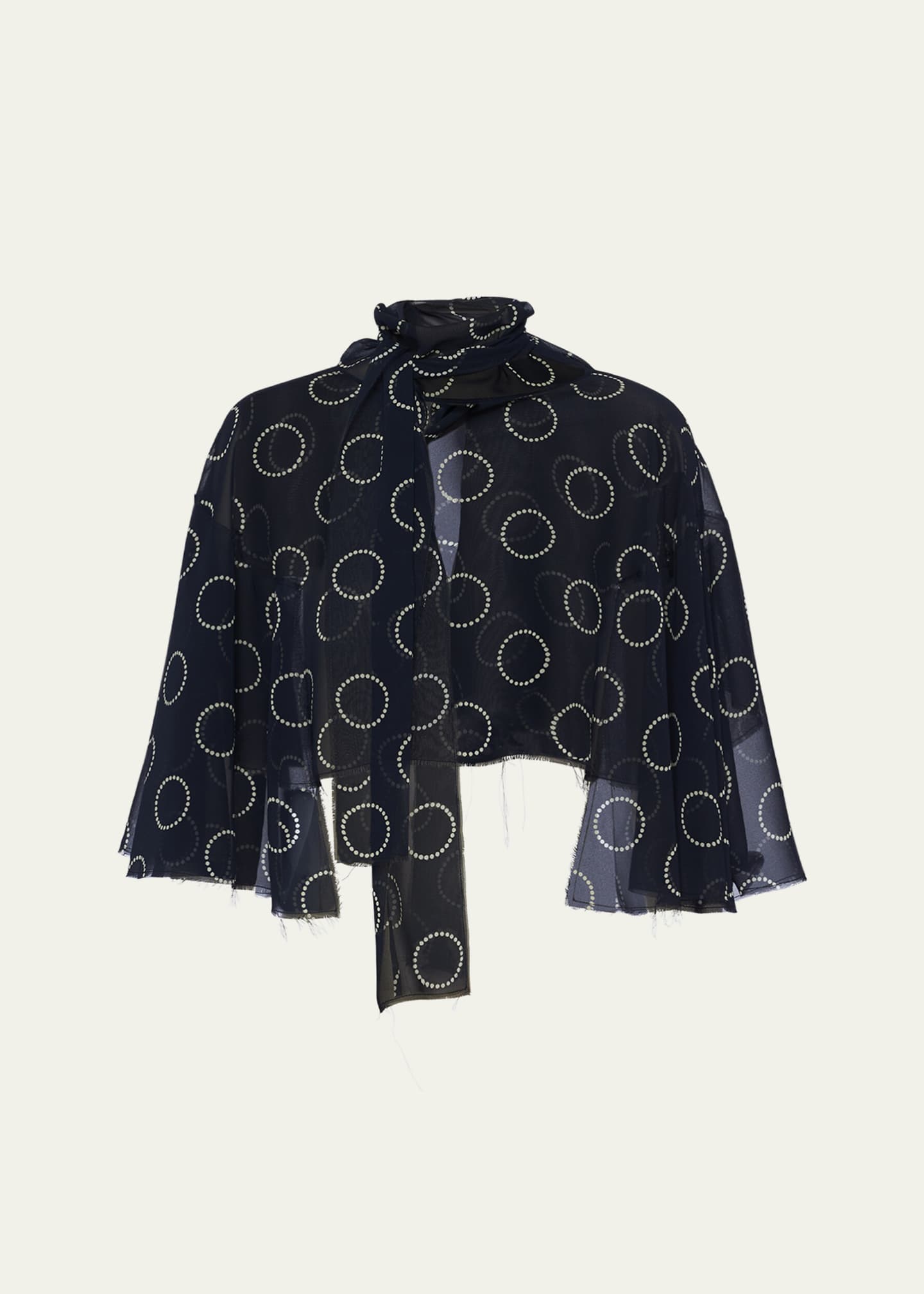Prada Georgette Dots Shawl - Bergdorf Goodman