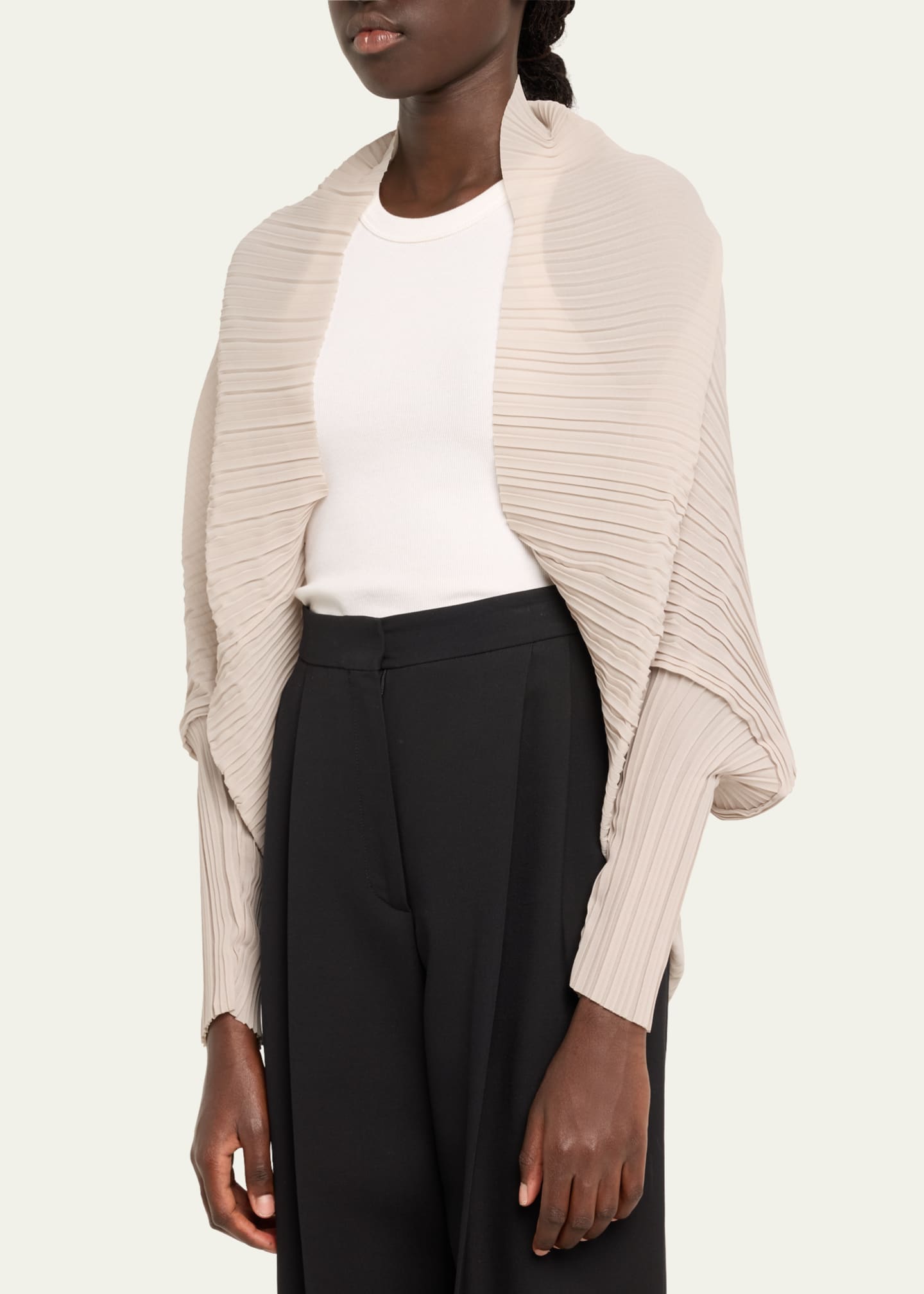 Max Mara Plisse Pleated Shrug - Bergdorf Goodman