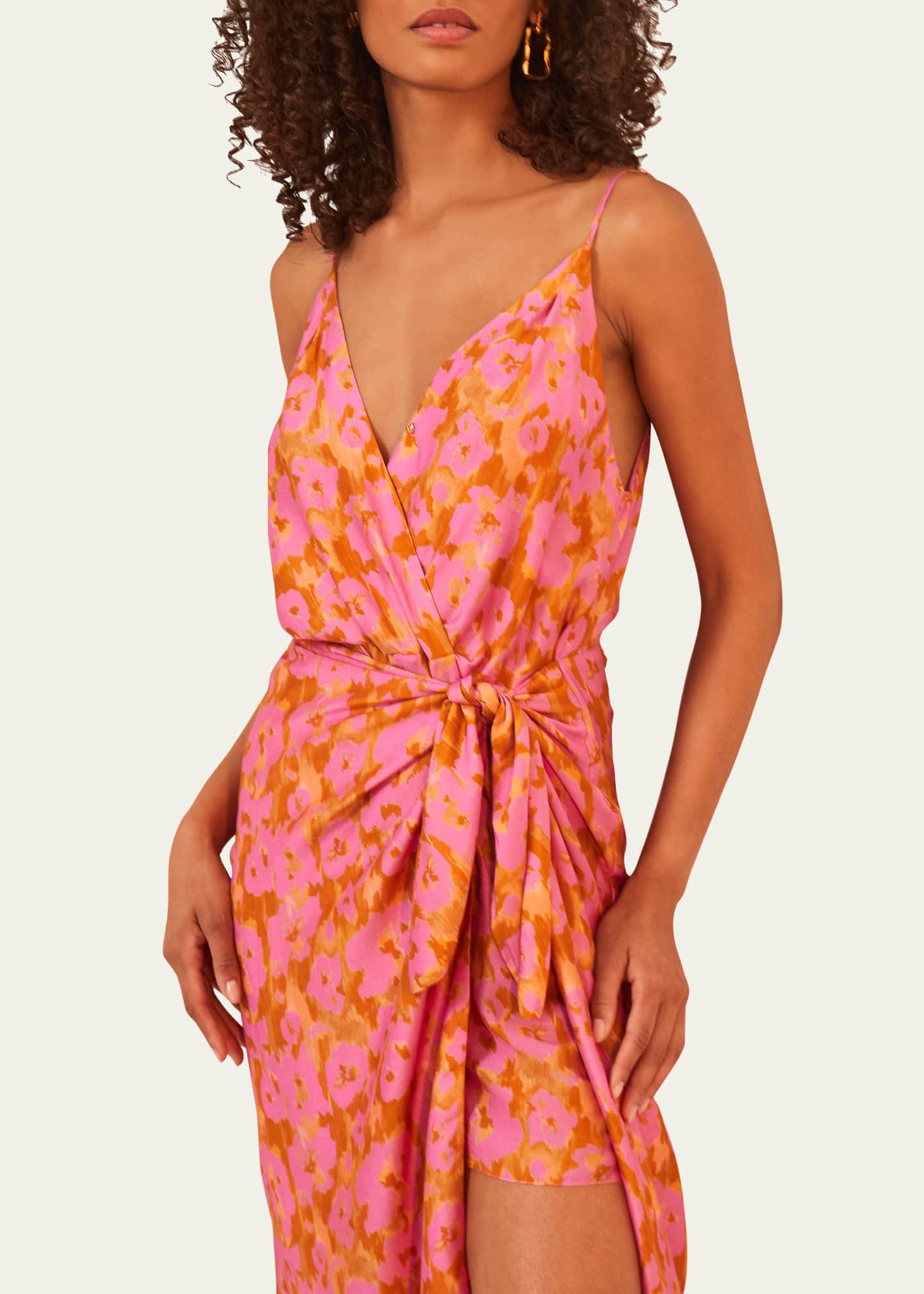 Vix Mosqueta Gisa Midi Wrap Dress - Bergdorf Goodman