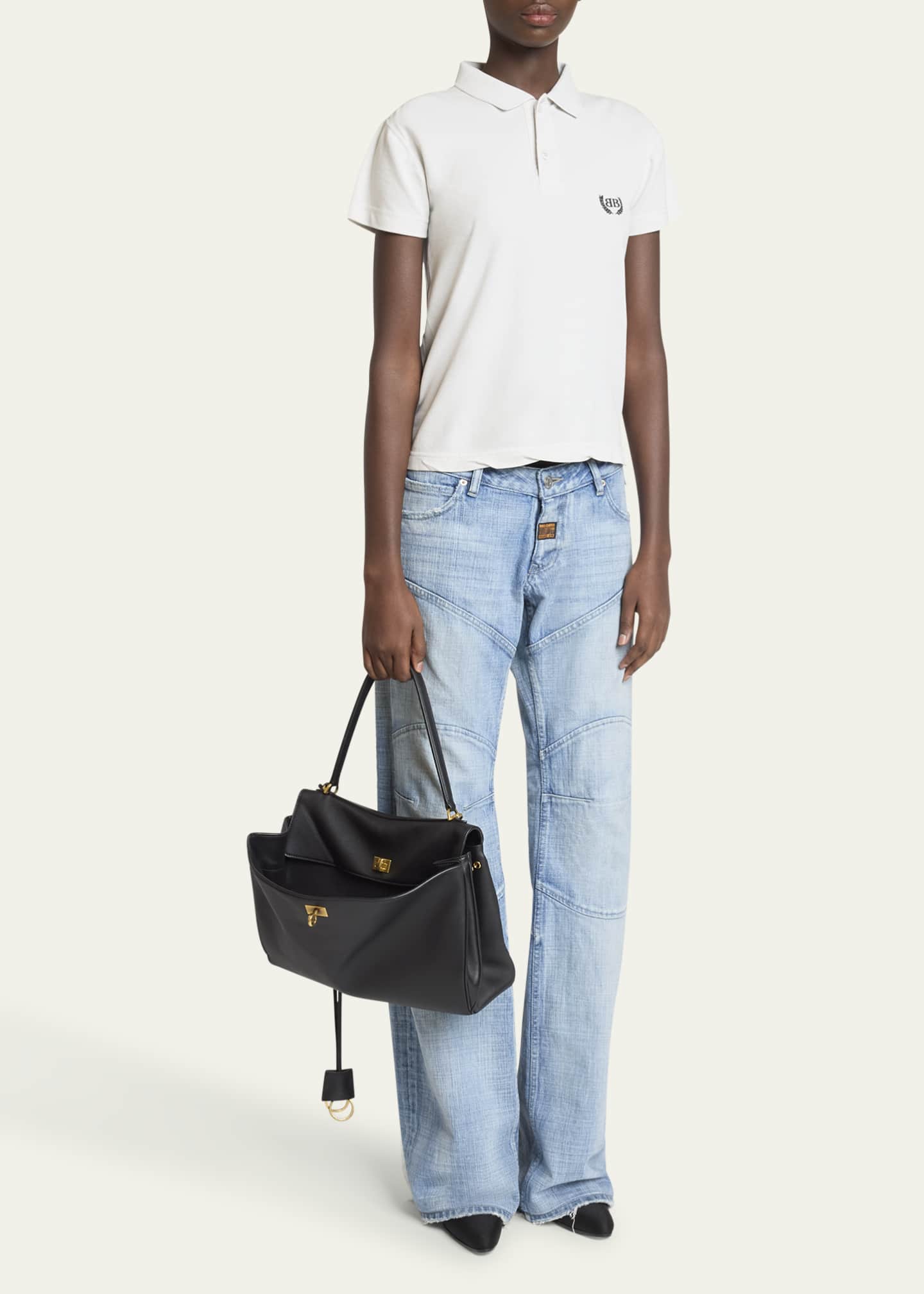 Balenciaga Rodeo Medium Leather Top-Handle Bag - Bergdorf Goodman