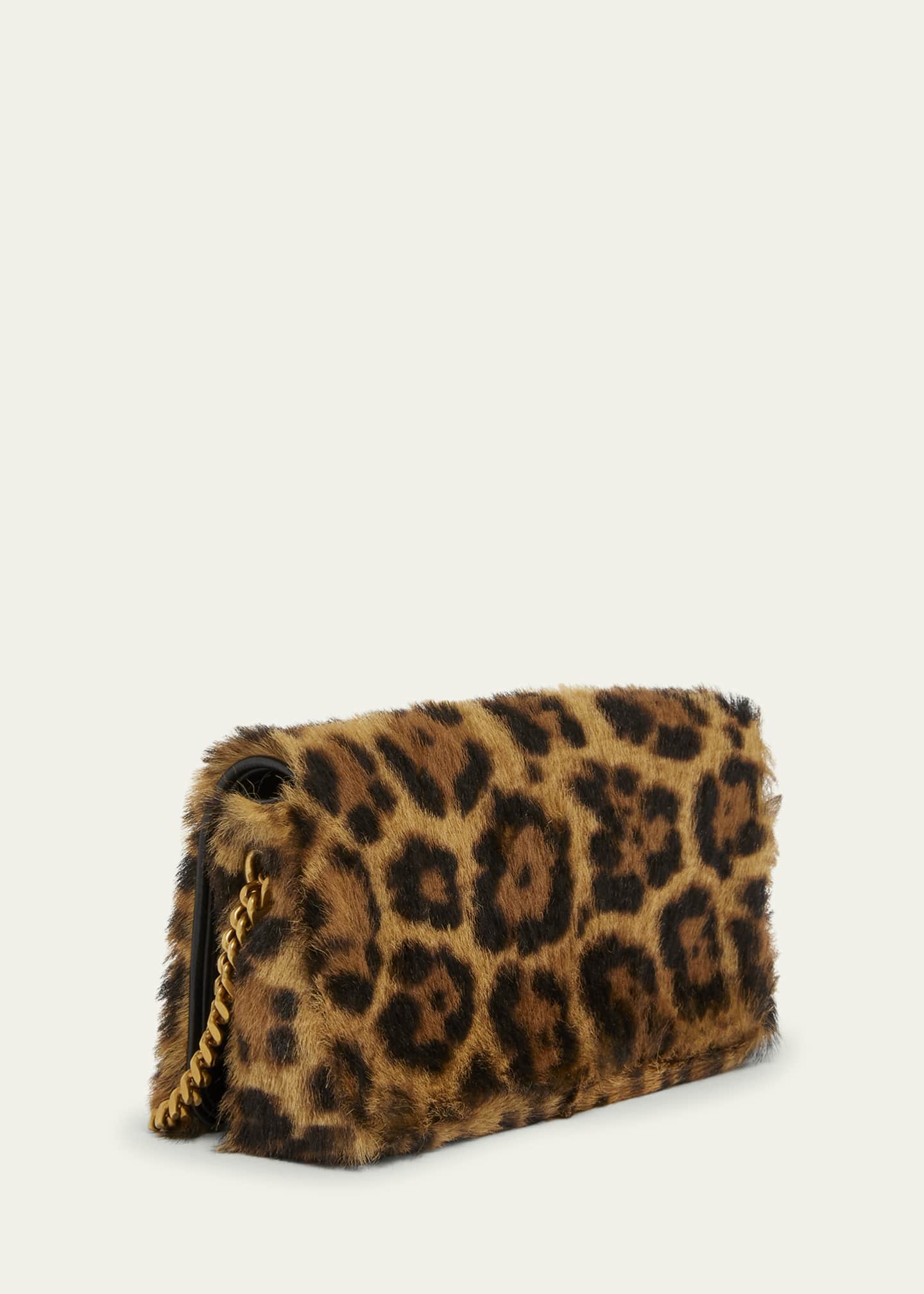 Saint Laurent Kate 99 Mini YSL Leopard Shoulder Bag in Pony Hair ...