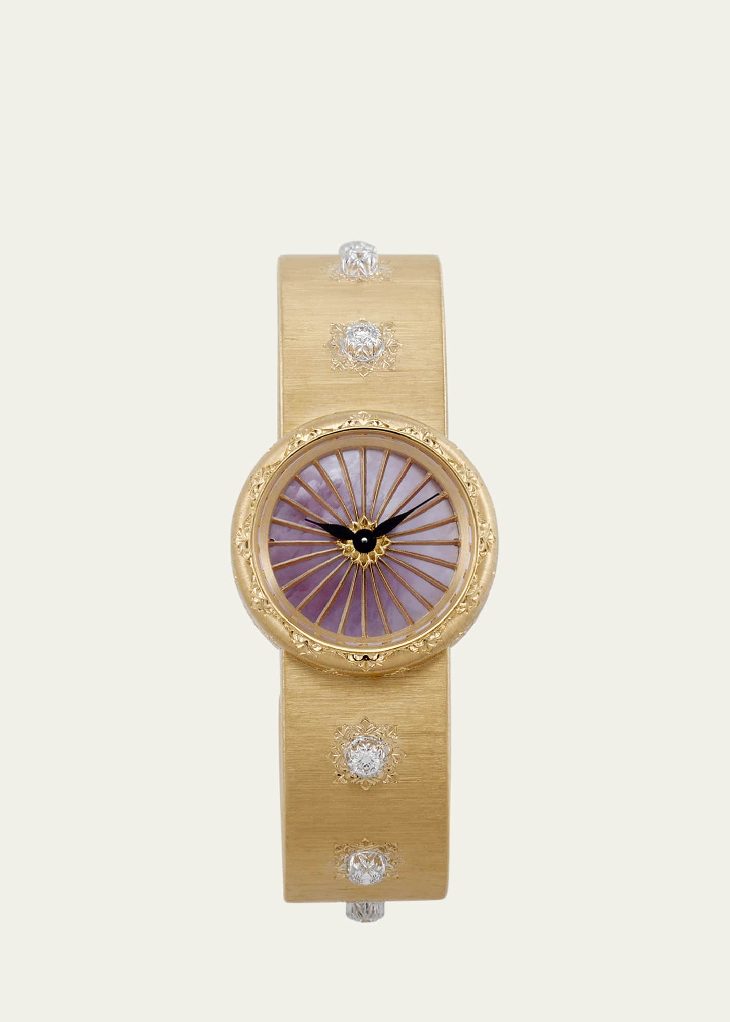 Buccellati Macri Classic Yellow Gold Bracelet Watch with Diamonds ...