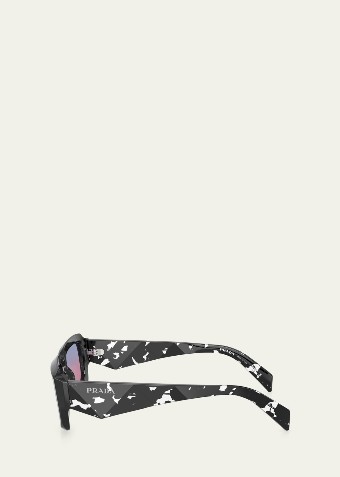 Prada Gradient Acetate Rectangle Sunglasses - Bergdorf Goodman
