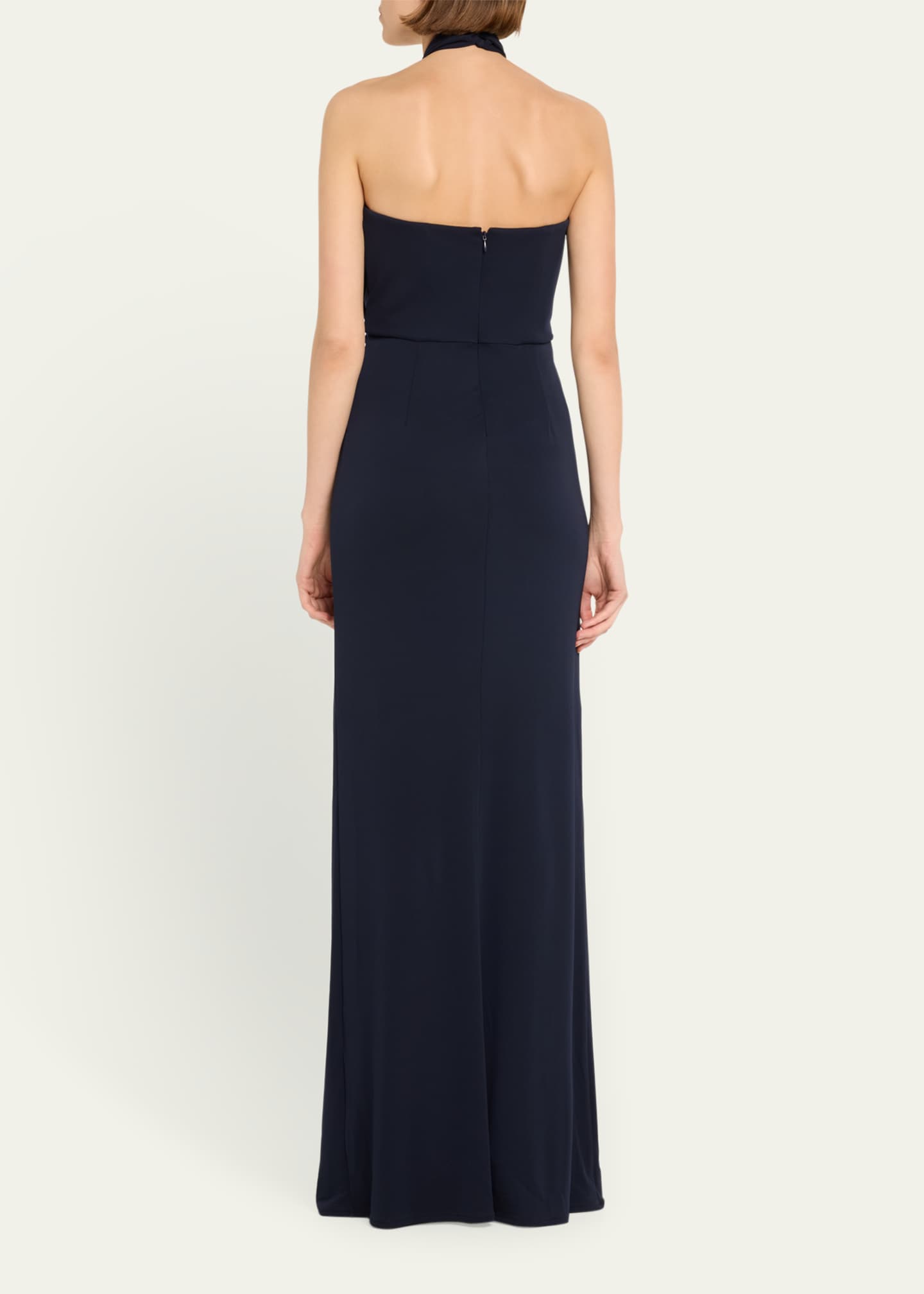 Cinq a Sept Kaily Backless Draped Halter Gown - Bergdorf Goodman