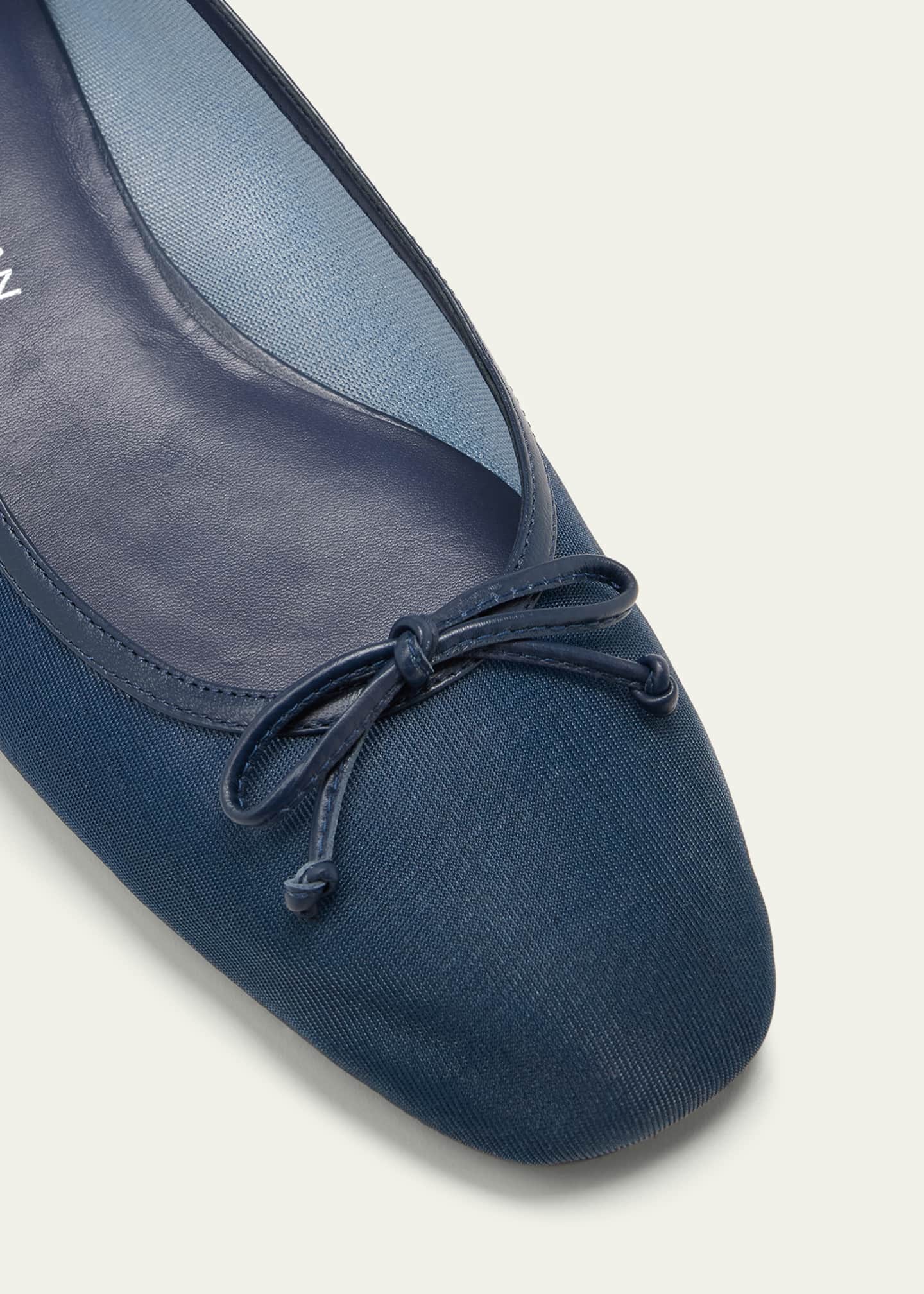 Stuart Weitzman Arabella Mesh Bow Ballerina Flats - Bergdorf Goodman