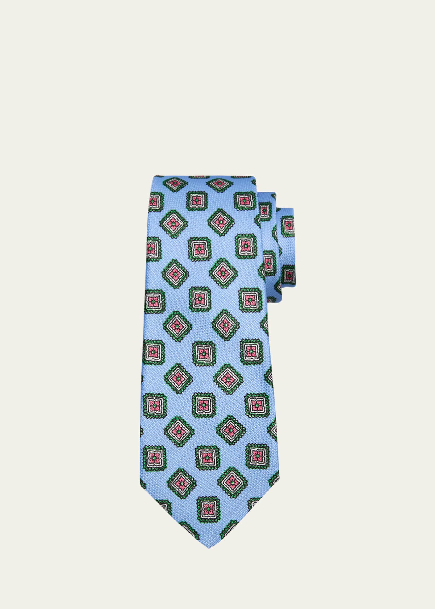 Kiton Men's Silk Medallion Tie - Bergdorf Goodman