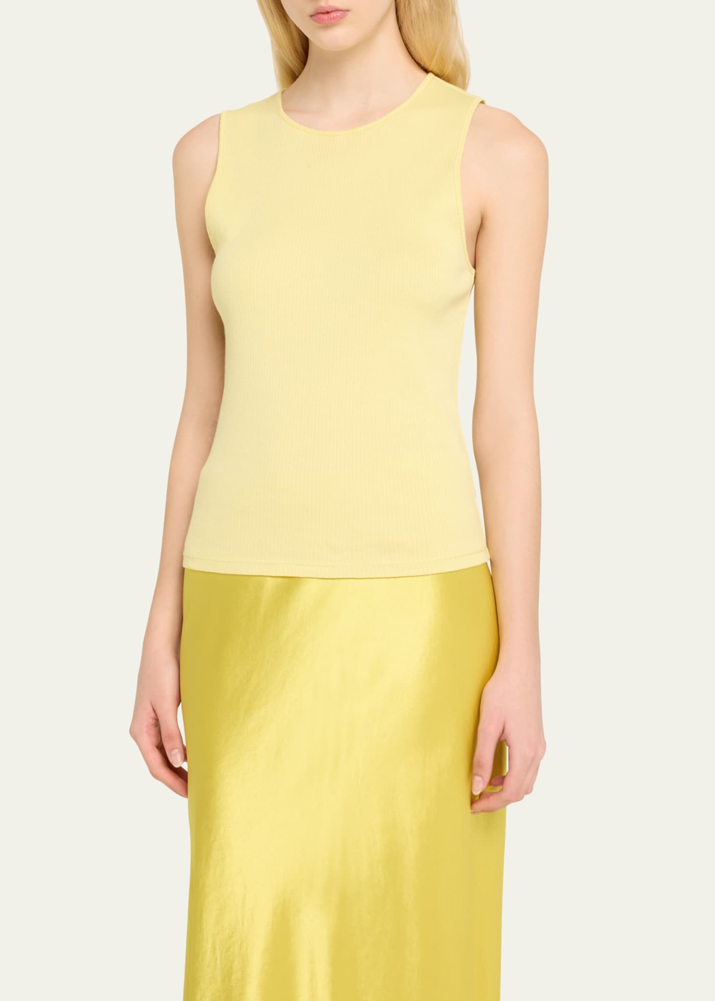 Vince Cotton Rib Shell Top - Bergdorf Goodman