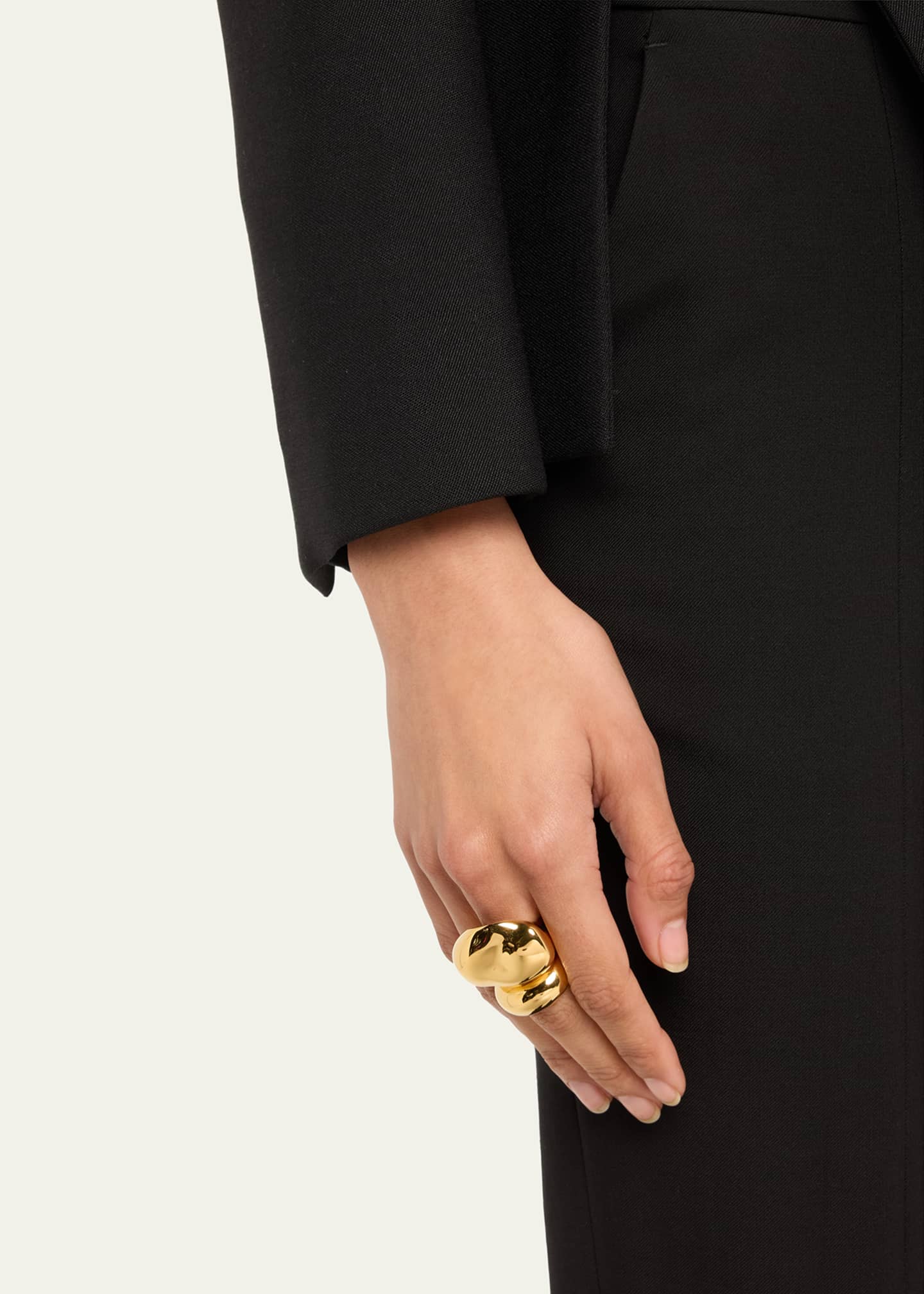 Alexander McQueen Brass Stacked Ring - Bergdorf Goodman