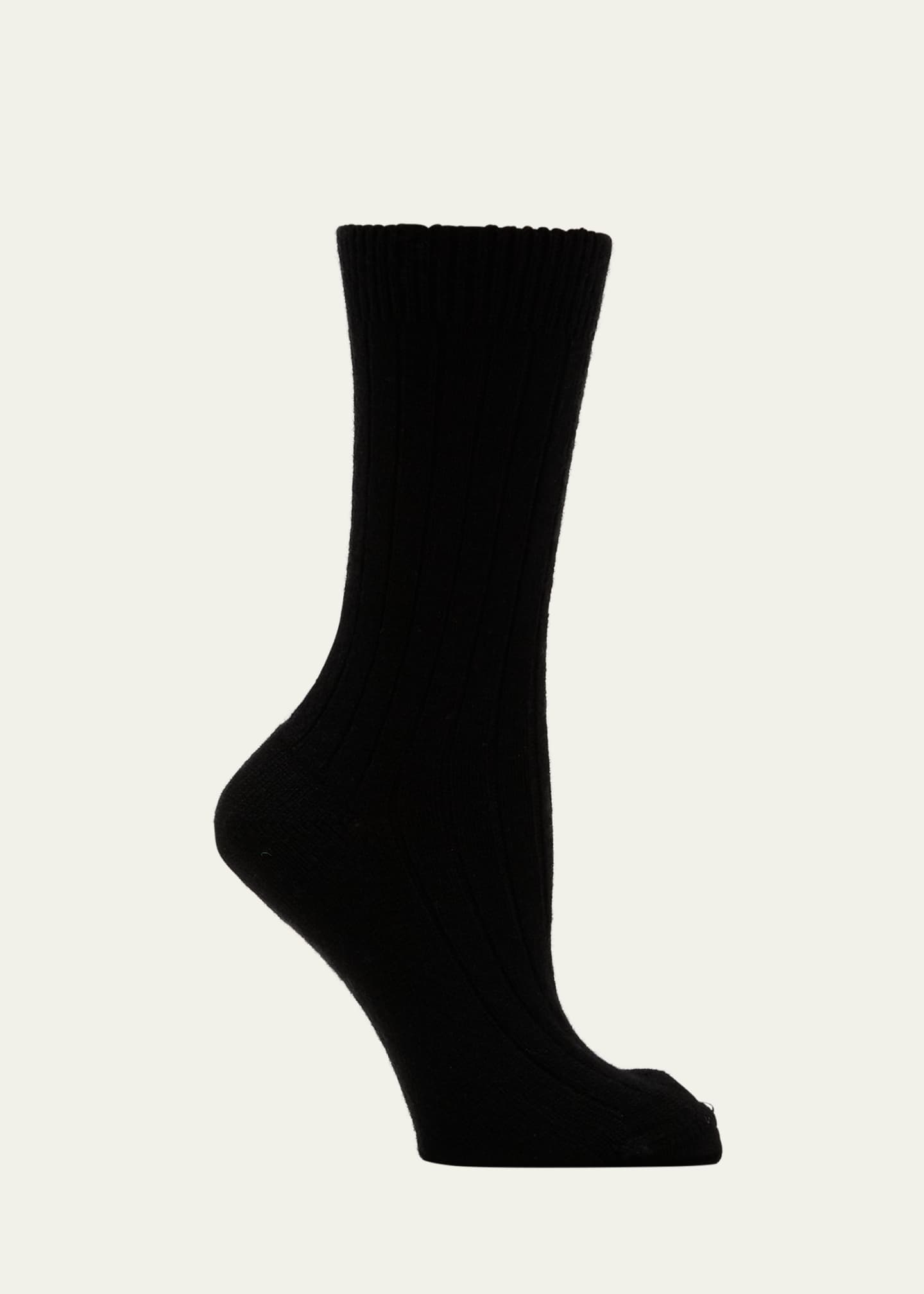 Maria La Rosa Ribbed Cashmere Crew Socks - Bergdorf Goodman
