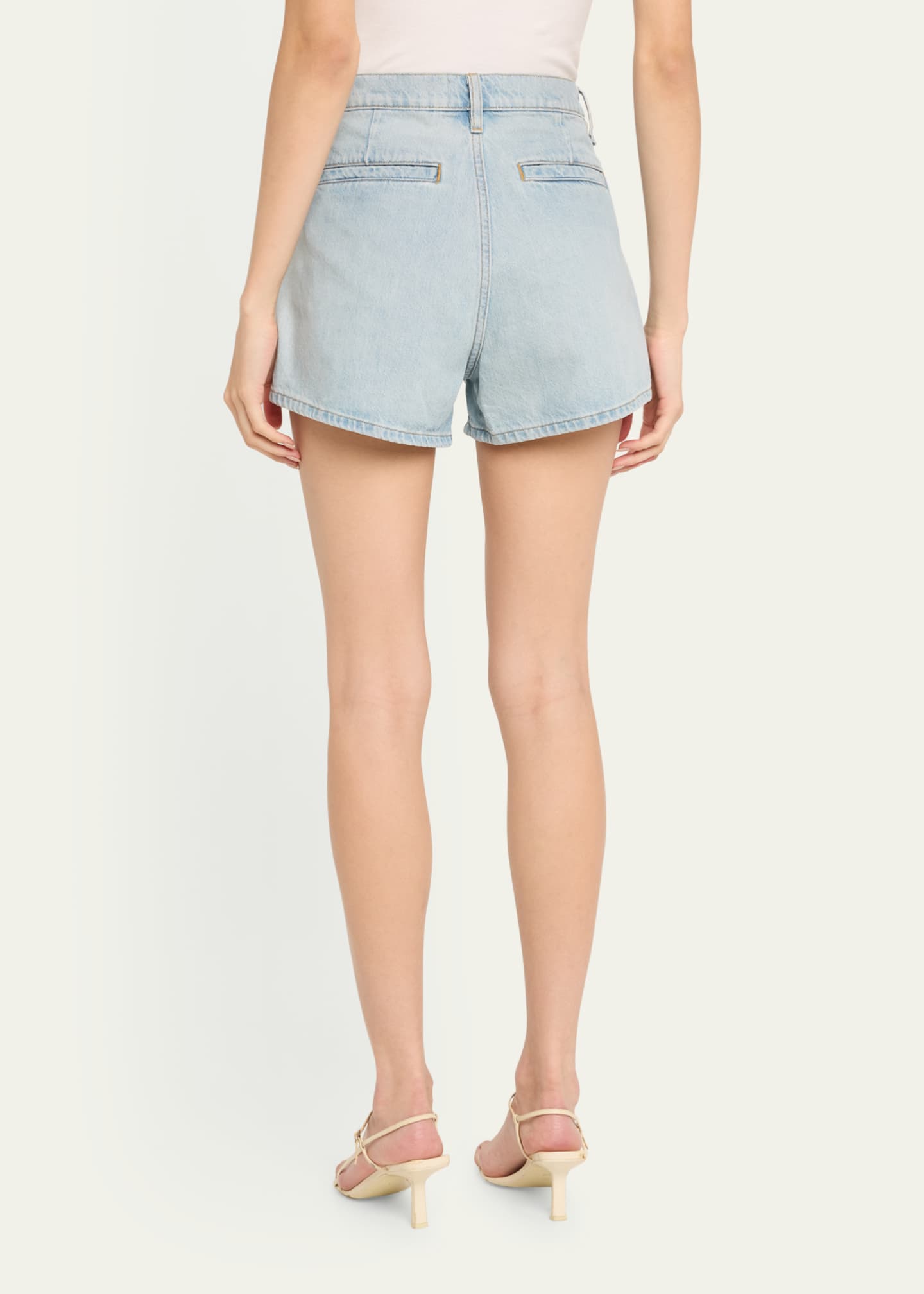 FRAME Le Bardot Exposed Button Denim Shorts - Bergdorf Goodman