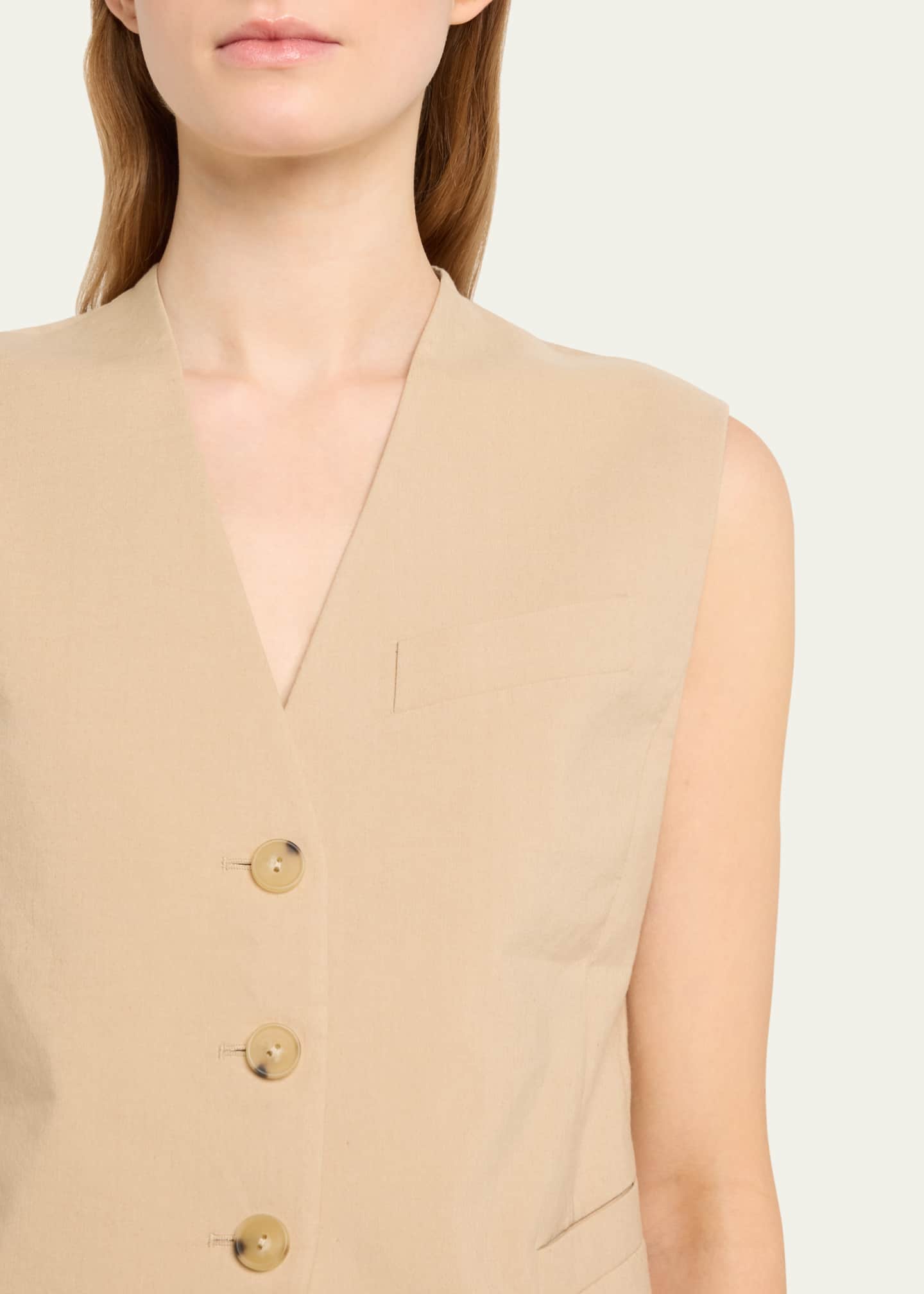 Vince Linen-Blend Suiting Vest - Bergdorf Goodman