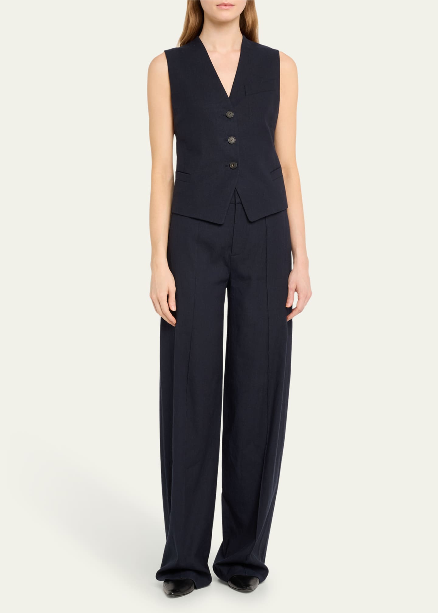 Vince Linen-Blend Suiting Vest - Bergdorf Goodman
