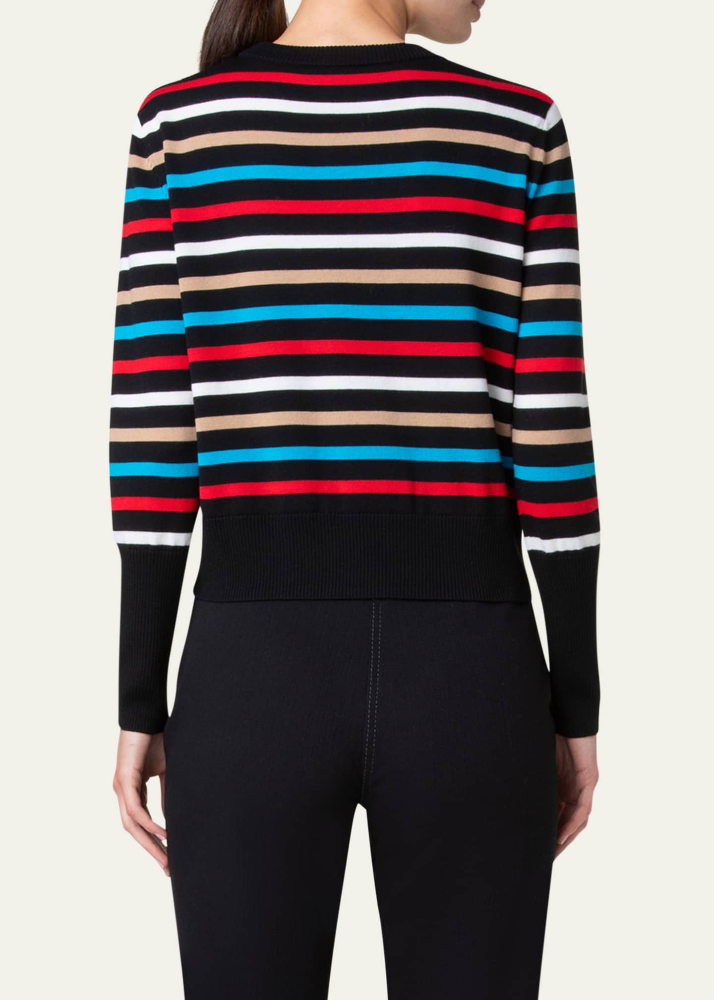Akris punto Merino Wool Multicolor Striped Sweater - Bergdorf Goodman