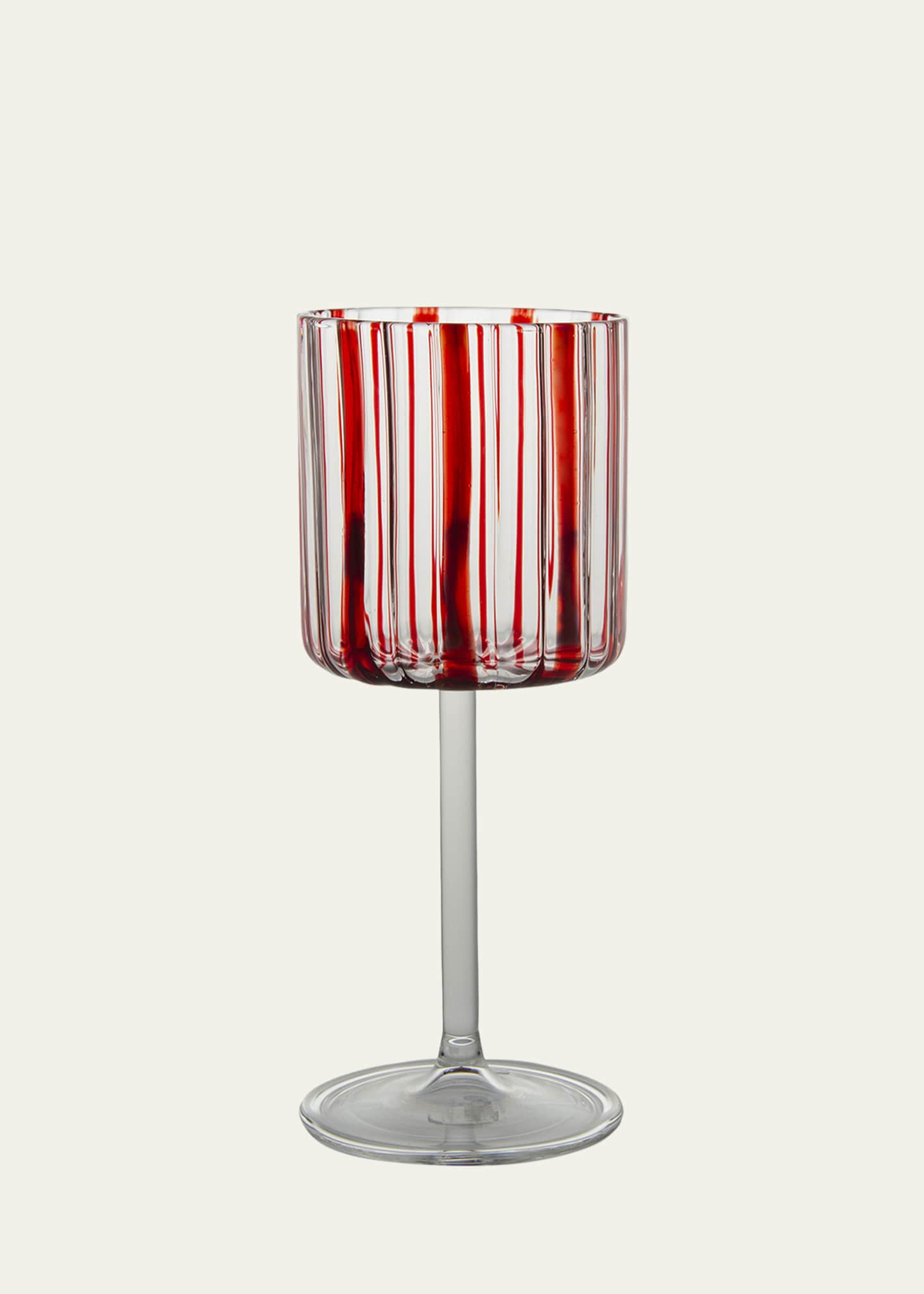 Tuttoattaccato Red Stripe Wine Glass, 6.75 oz. - Bergdorf Goodman