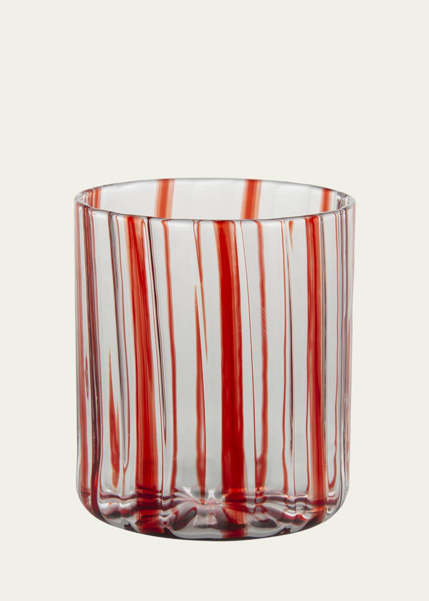 Tuttoattaccato Red Stripe Low Drinking Glass, 11.15 oz. - Bergdorf Goodman