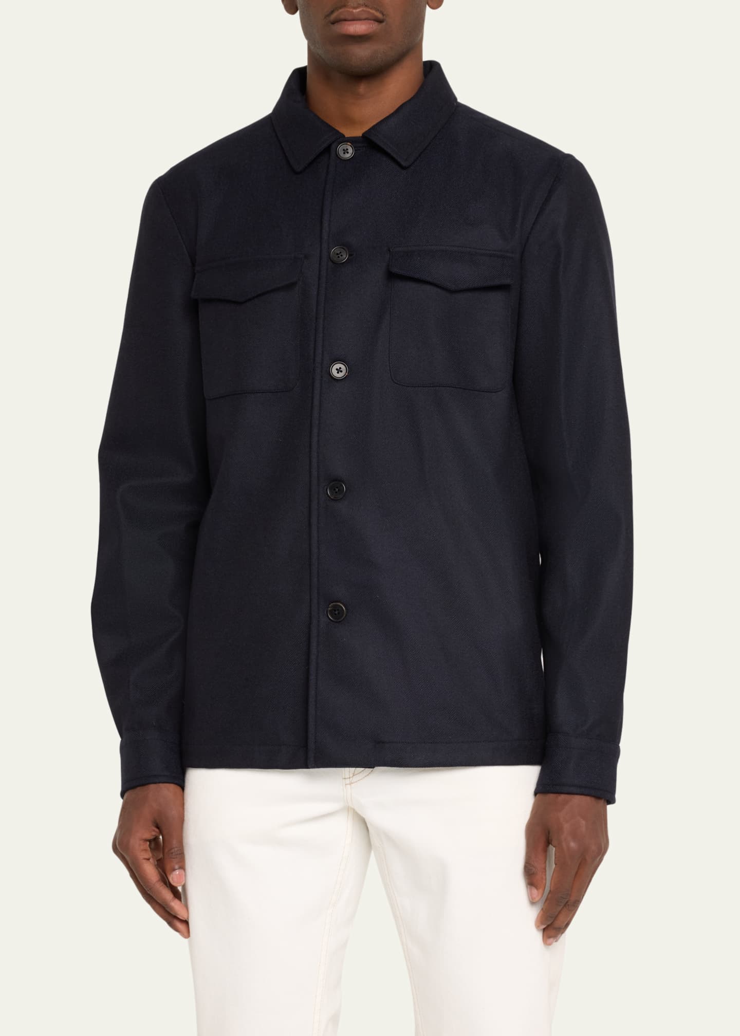 Fioroni Men's Button-Front Overshirt - Bergdorf Goodman
