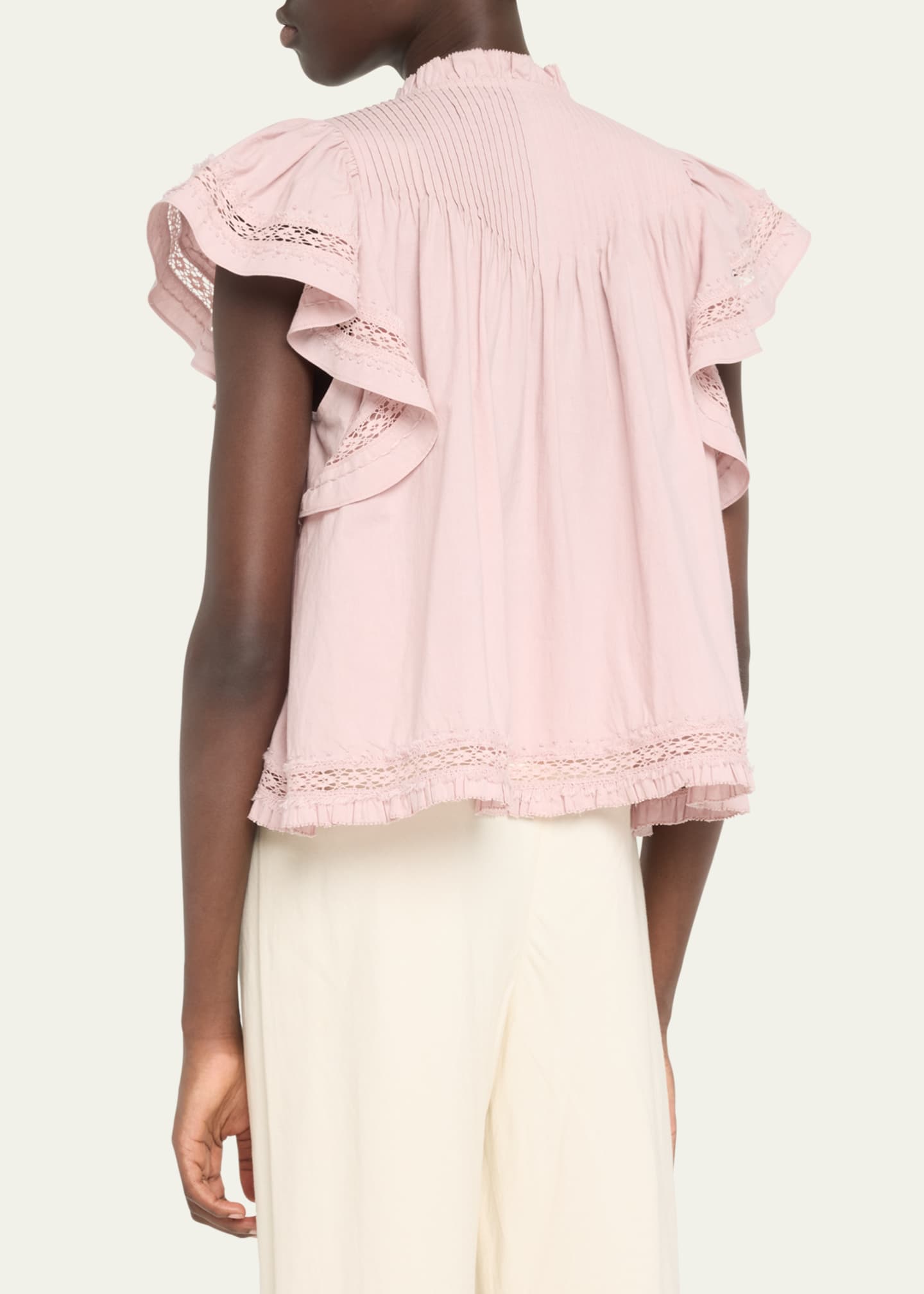 Sea Lilith Flutter-Sleeve Top - Bergdorf Goodman