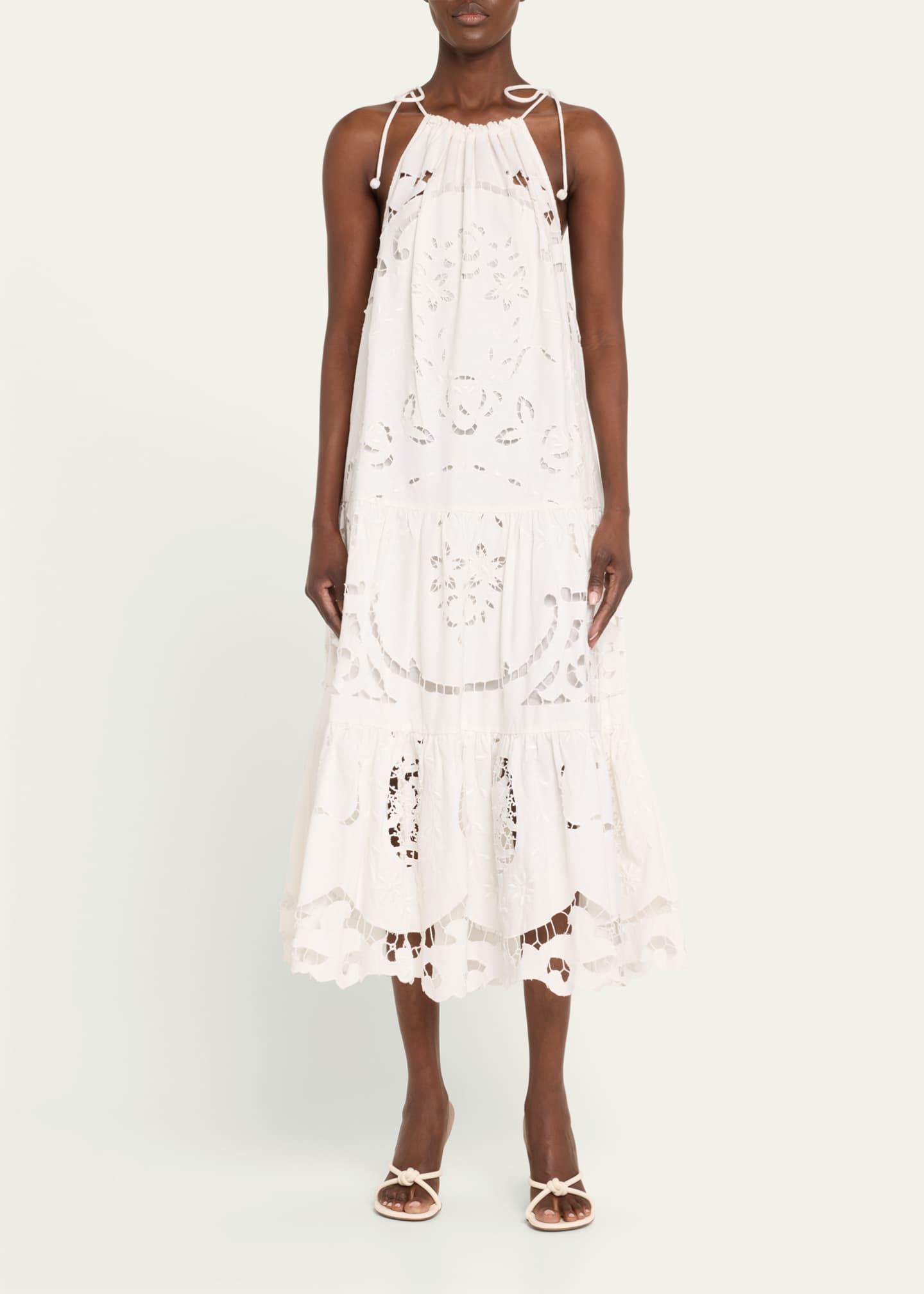 Sea Edith Embroidered Midi Dress - Bergdorf Goodman