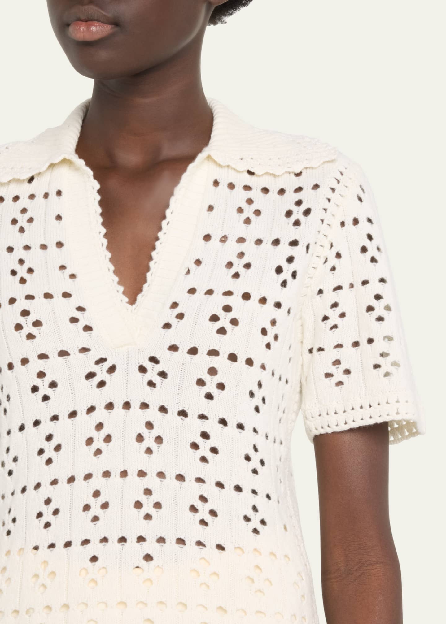 Sea Emile Pointelle Knit Top - Bergdorf Goodman