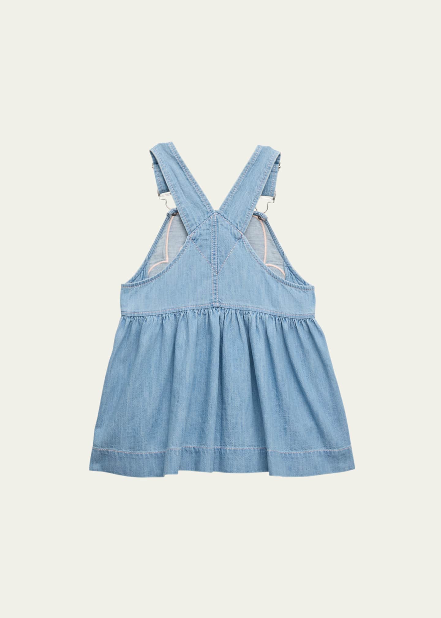 Zimmermann Girl's Waverly Denim Heart Dress, Size 1-12 - Bergdorf Goodman