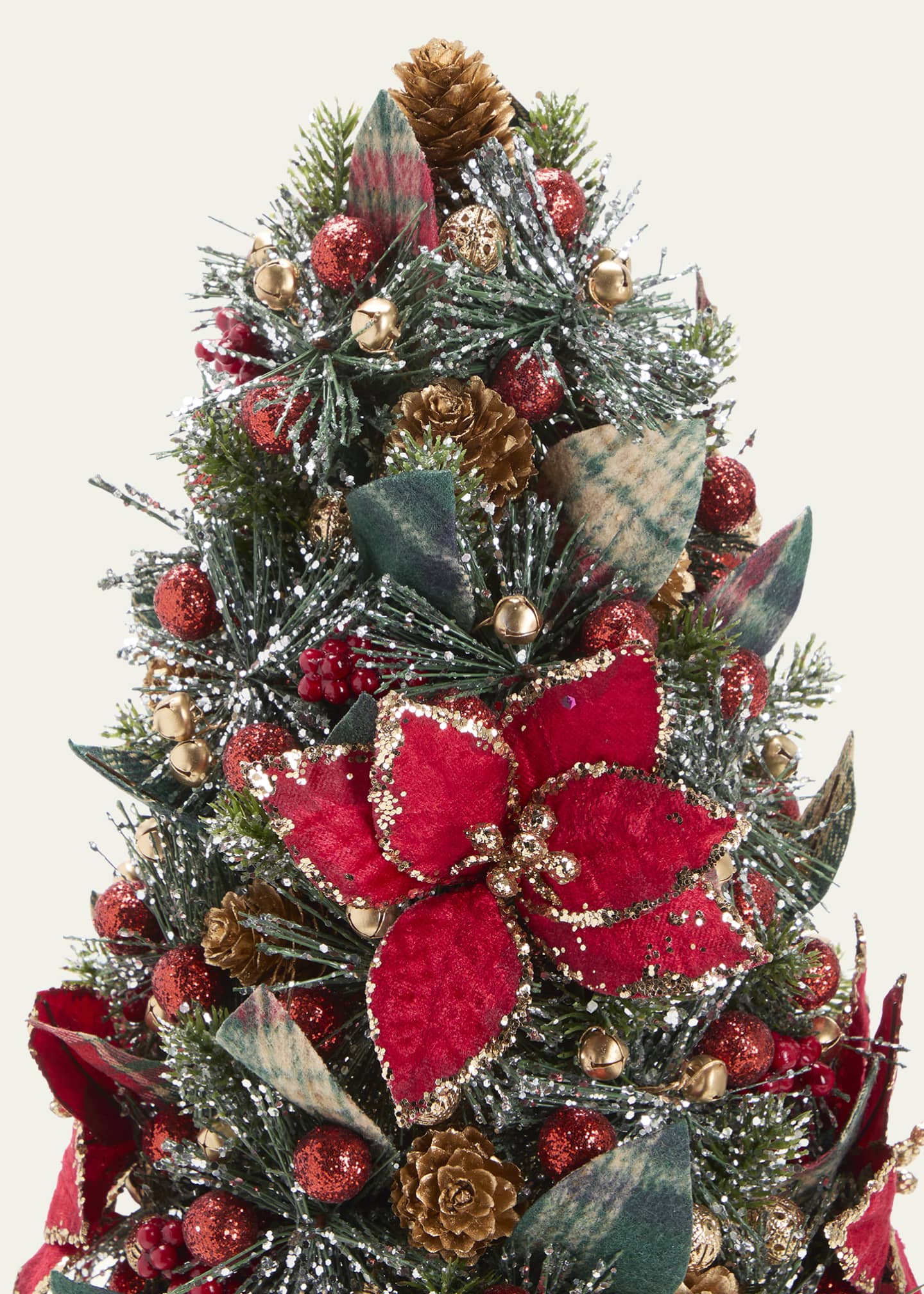 Salzburg Creations 18" Regal Poinsettia Christmas Tree - Bergdorf Goodman