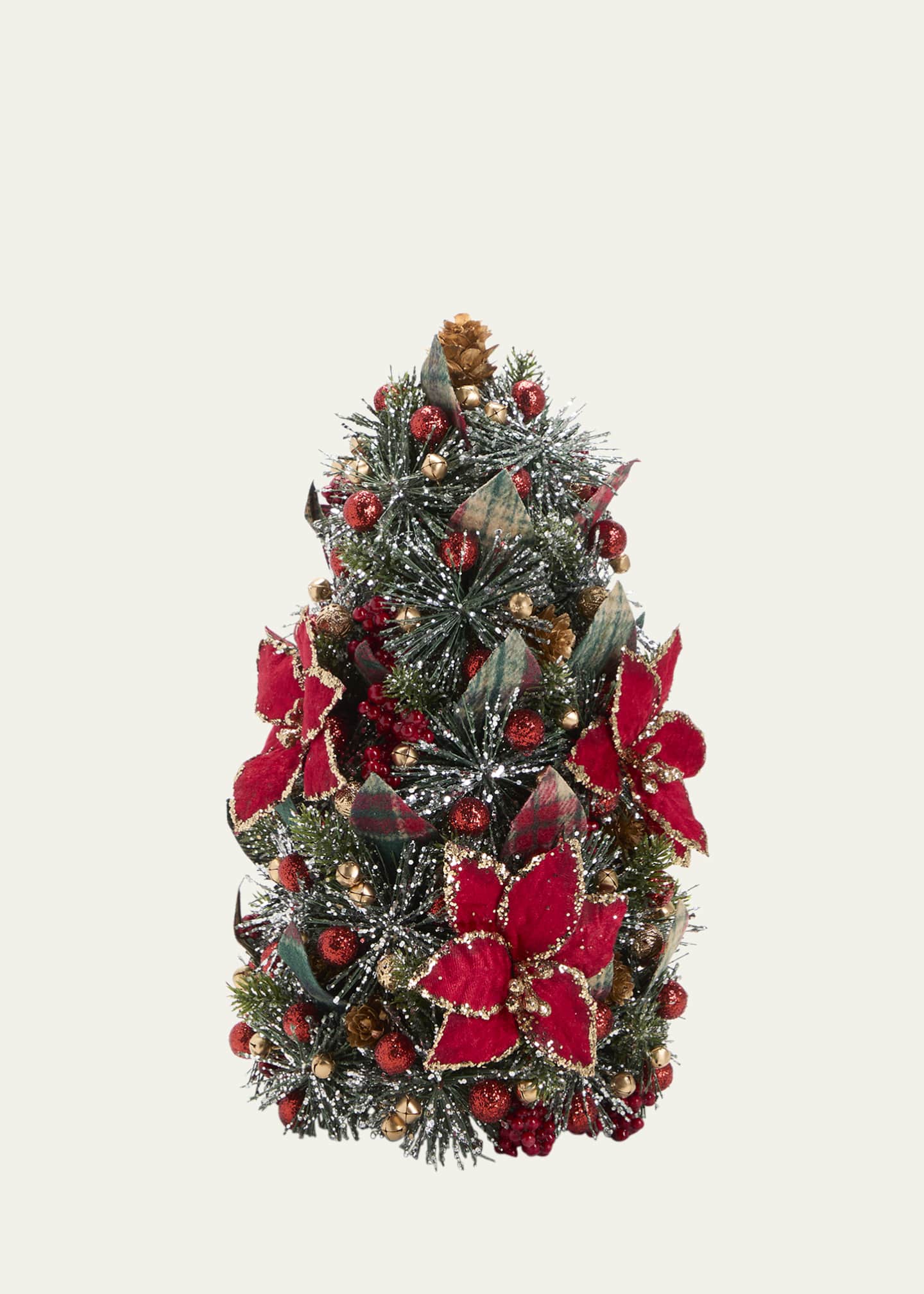 Salzburg Creations 12" Regal Poinsettia Christmas Tree - Bergdorf Goodman